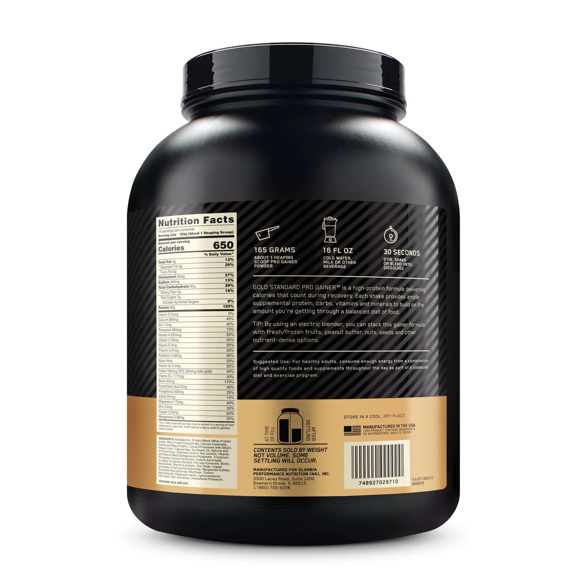 Optimum Nutrition Pro Gainer - Double Chocolate | GNC