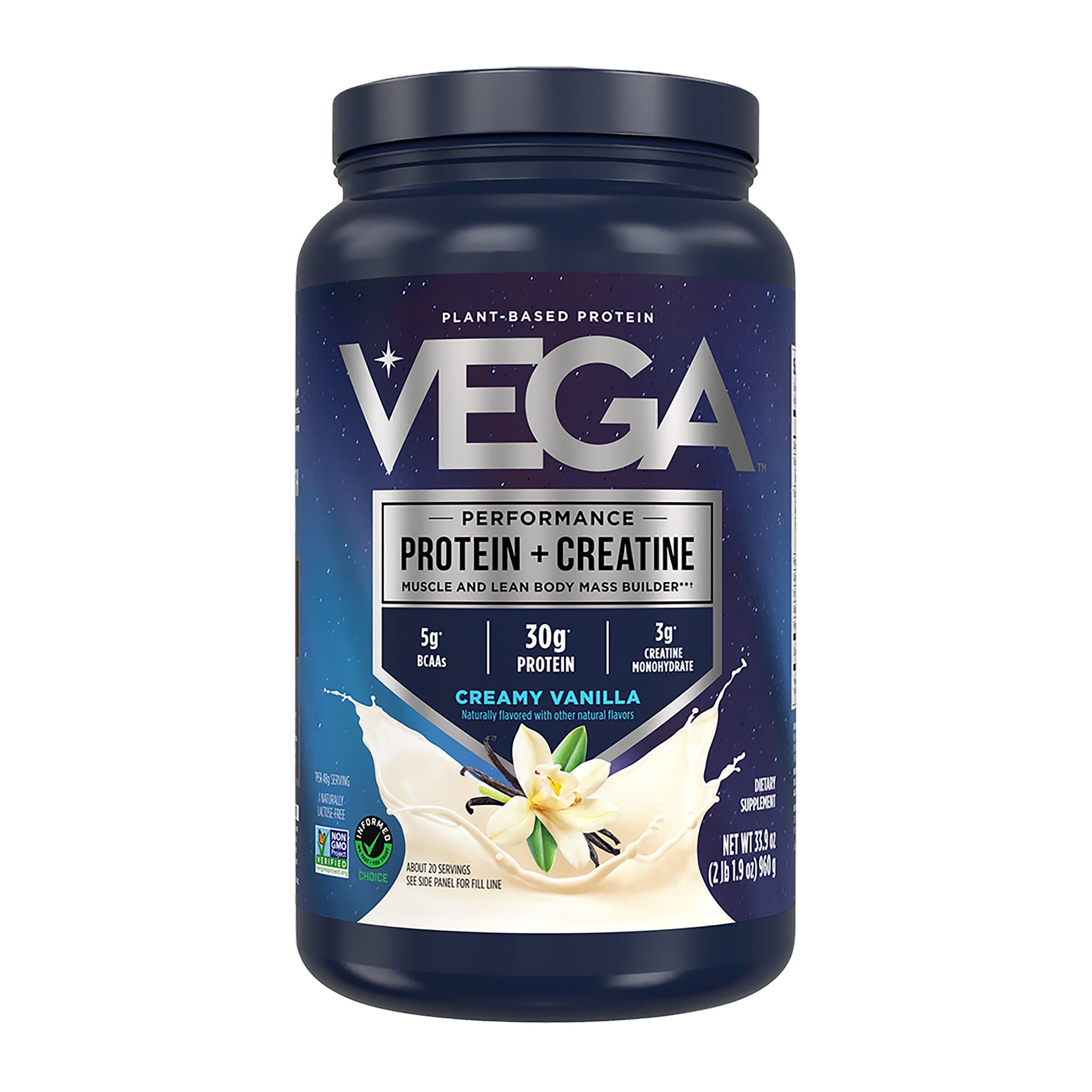 Vega® - Protein + Creatine - Creamy Vanilla (20 Servings) | GNC