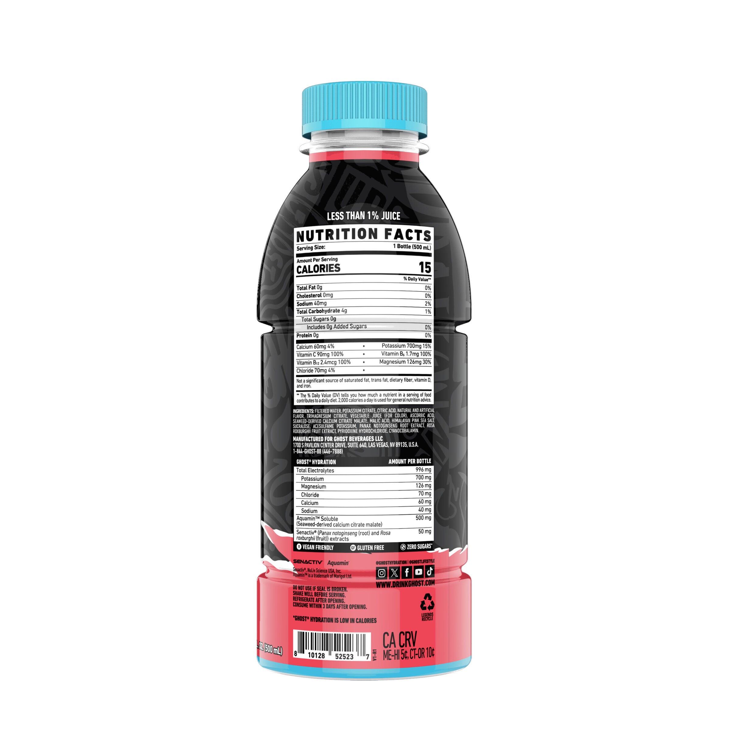 GHOST® - Hydration Drink - Kiwi Strawberry - 12 Bottles | GNC