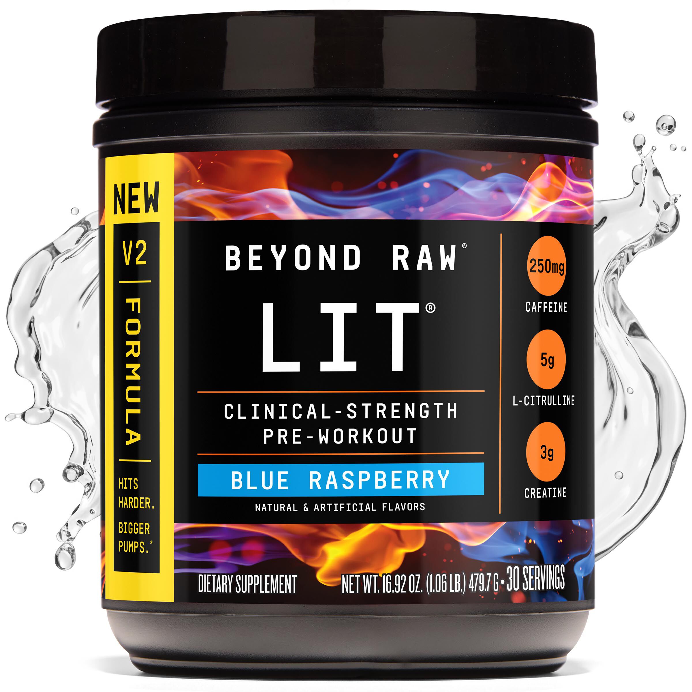 Beyond Raw® - LIT V2 Pre-Workout - Blue Raspberry (30 Servings) | GNC