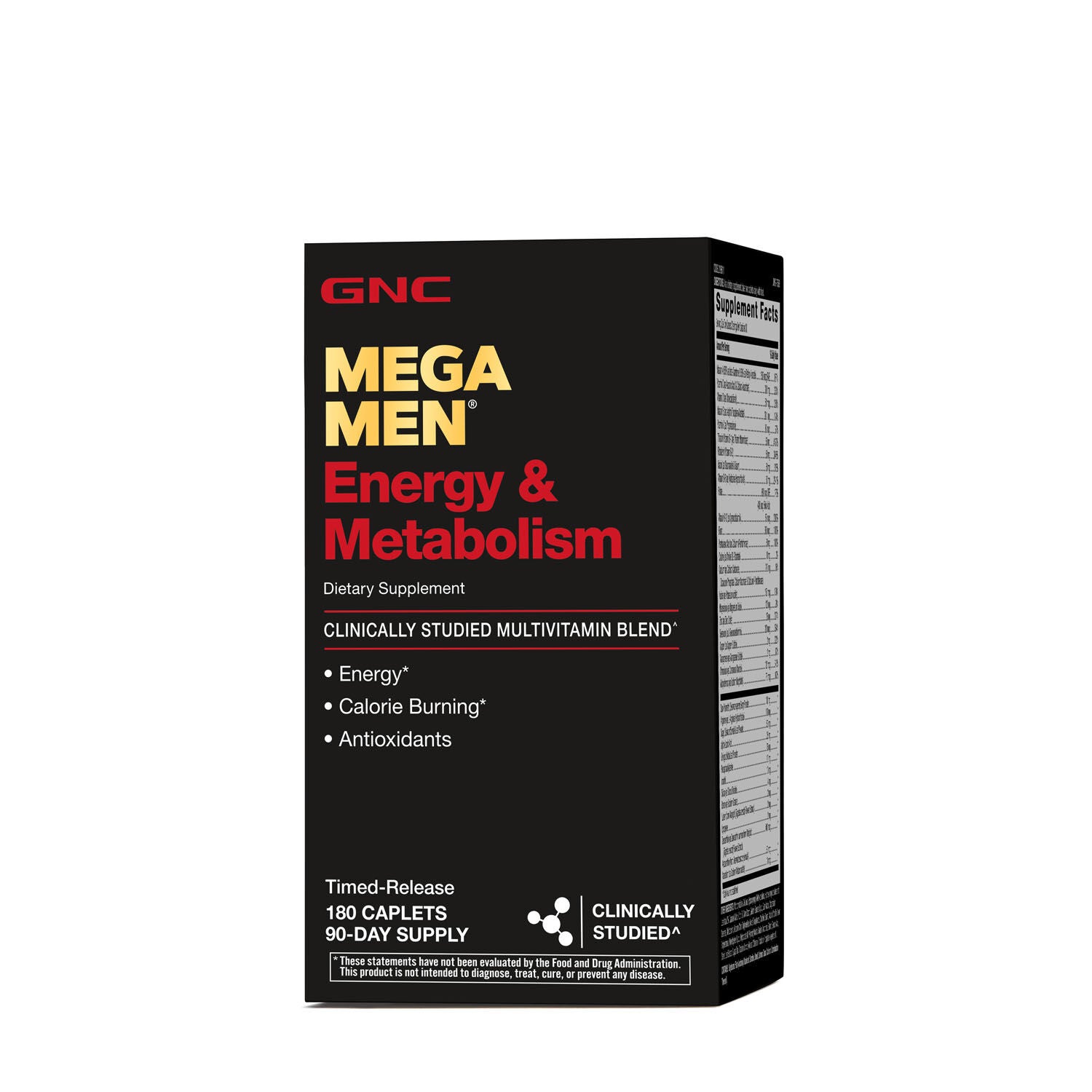 Energy & Metabolism Multivitamin - 180 Caplets (90 Servings) | GNC