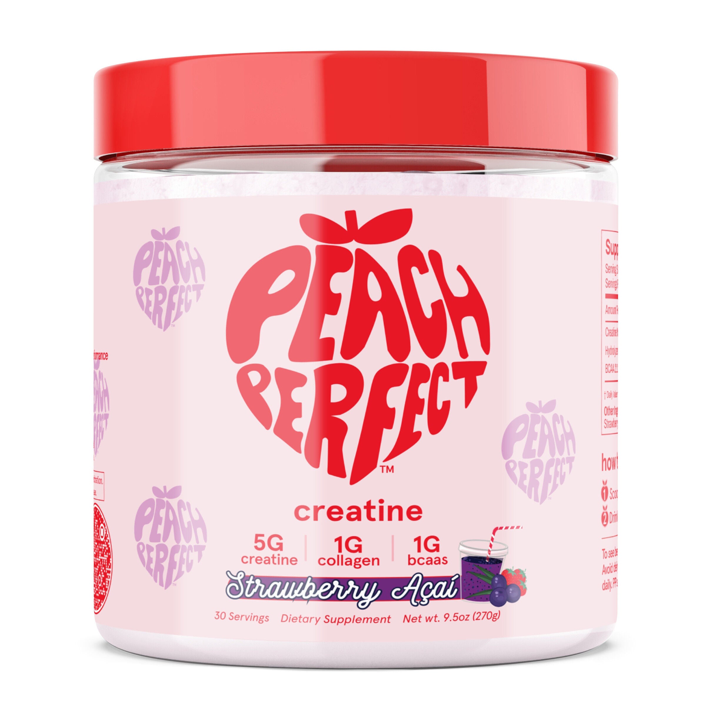 Peach Perfect - Creatine - Strawberry Acai (30 Servings) | GNC