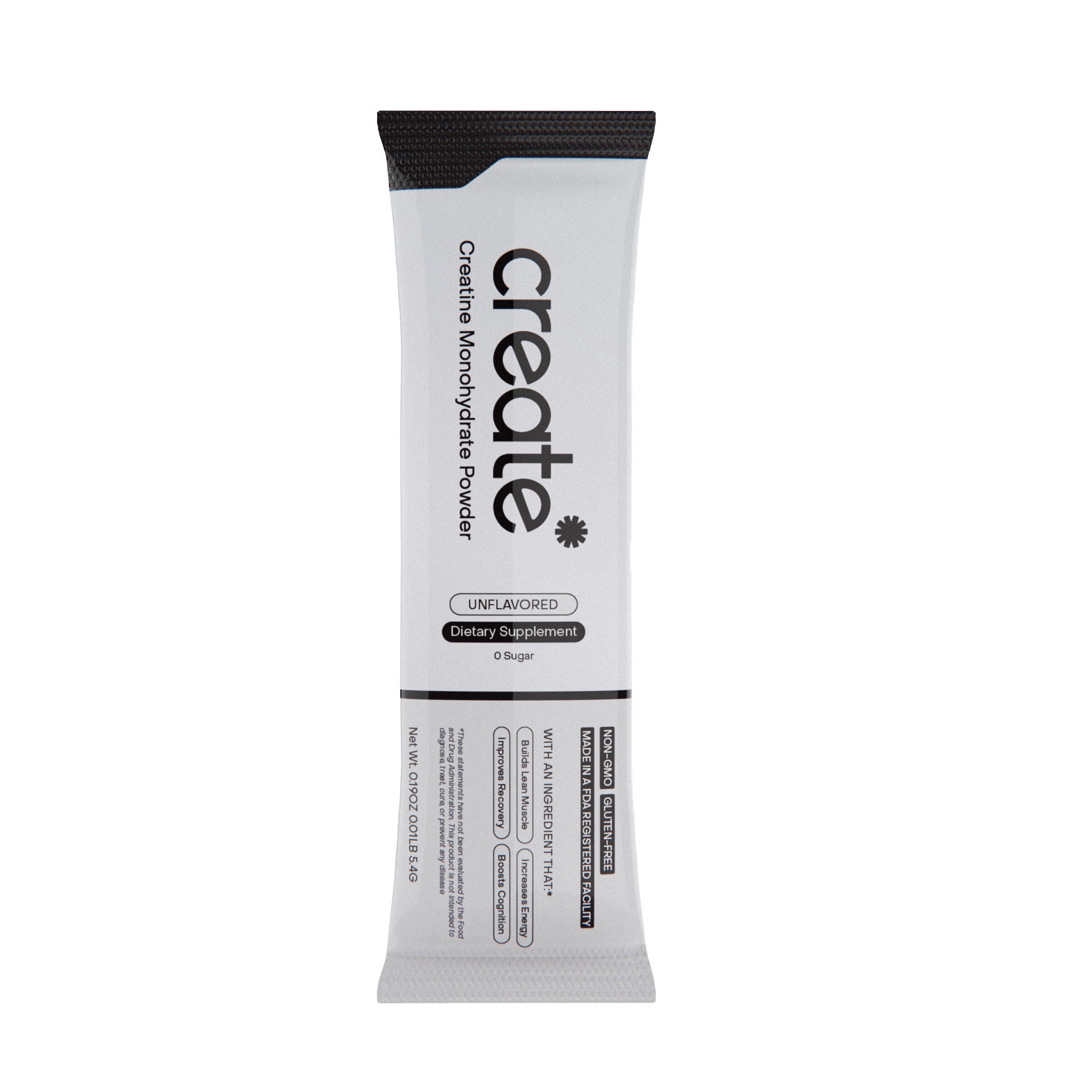 Create Wellness - Creatine Monohydrate On-The-Go Stick Packs ...