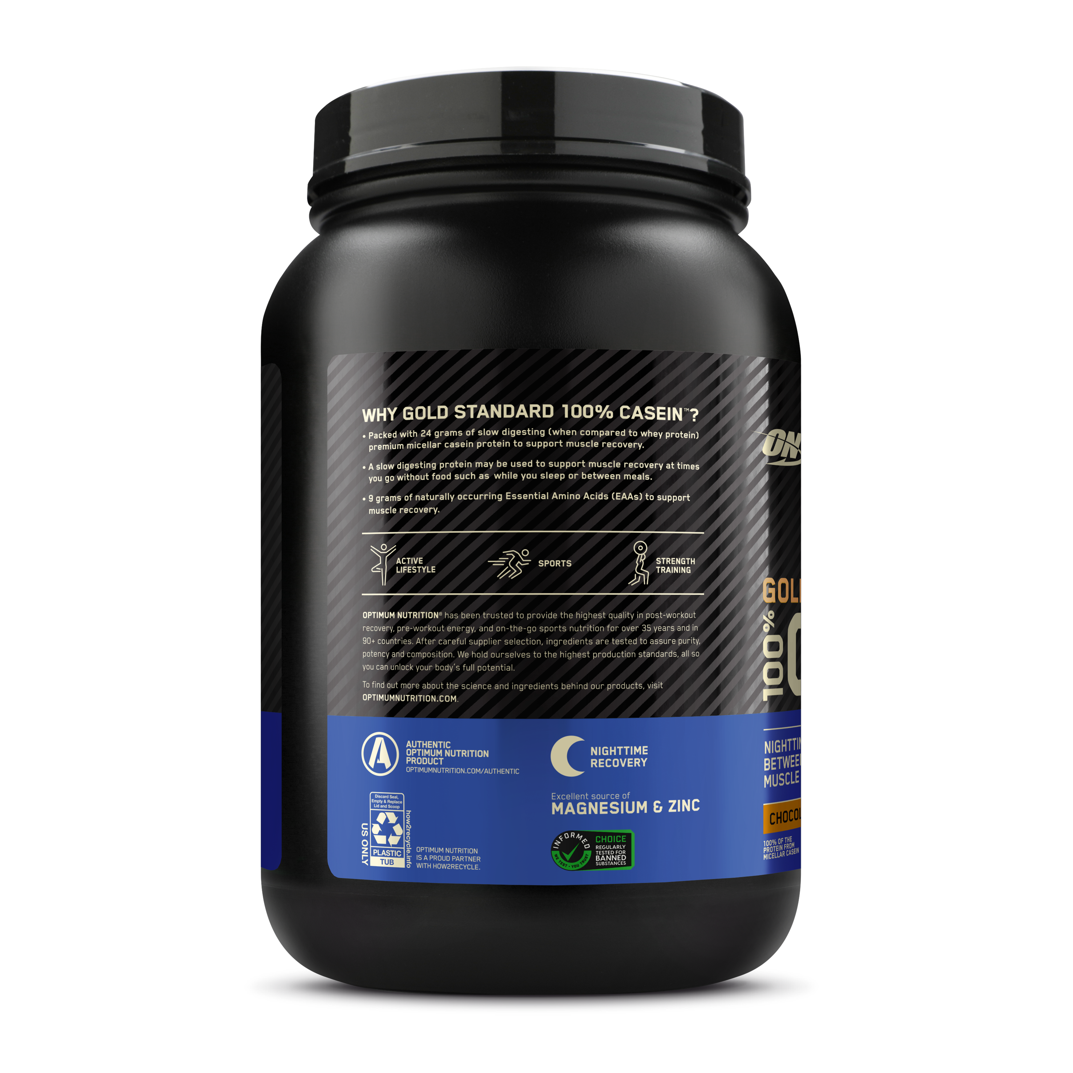 Optimum Nutrition - Gold Standard 100% Casein - Chocolate Peanut Butter ...