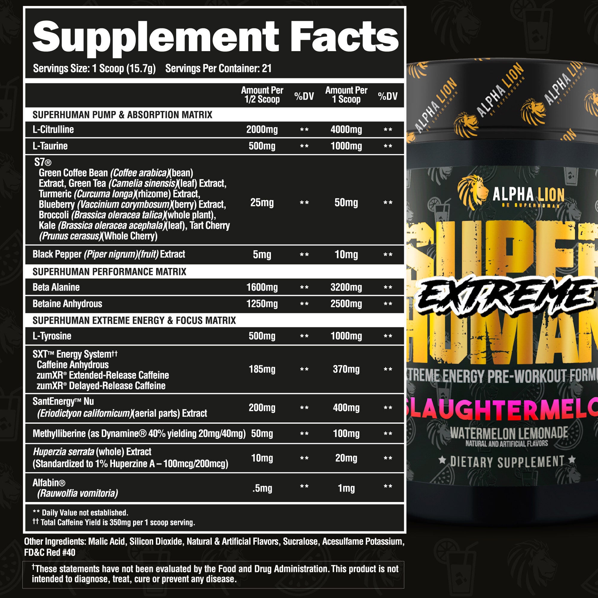 Alpha Lion Superhuman Extreme - Watermelon Lemonade | GNC