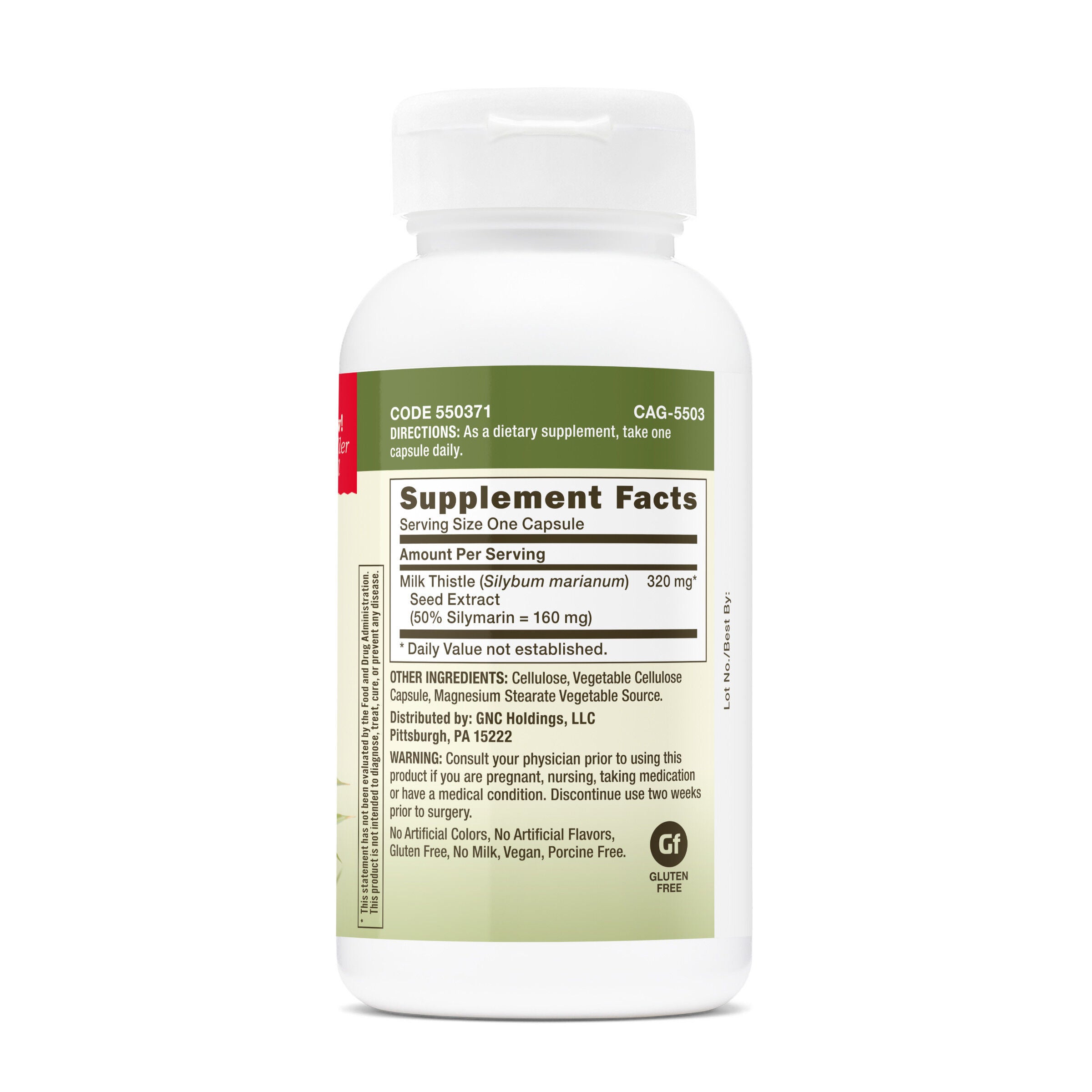 GNC Herbal Plus® - Milk Thistle 320mg - 100 Capsules (100 Servings) | GNC