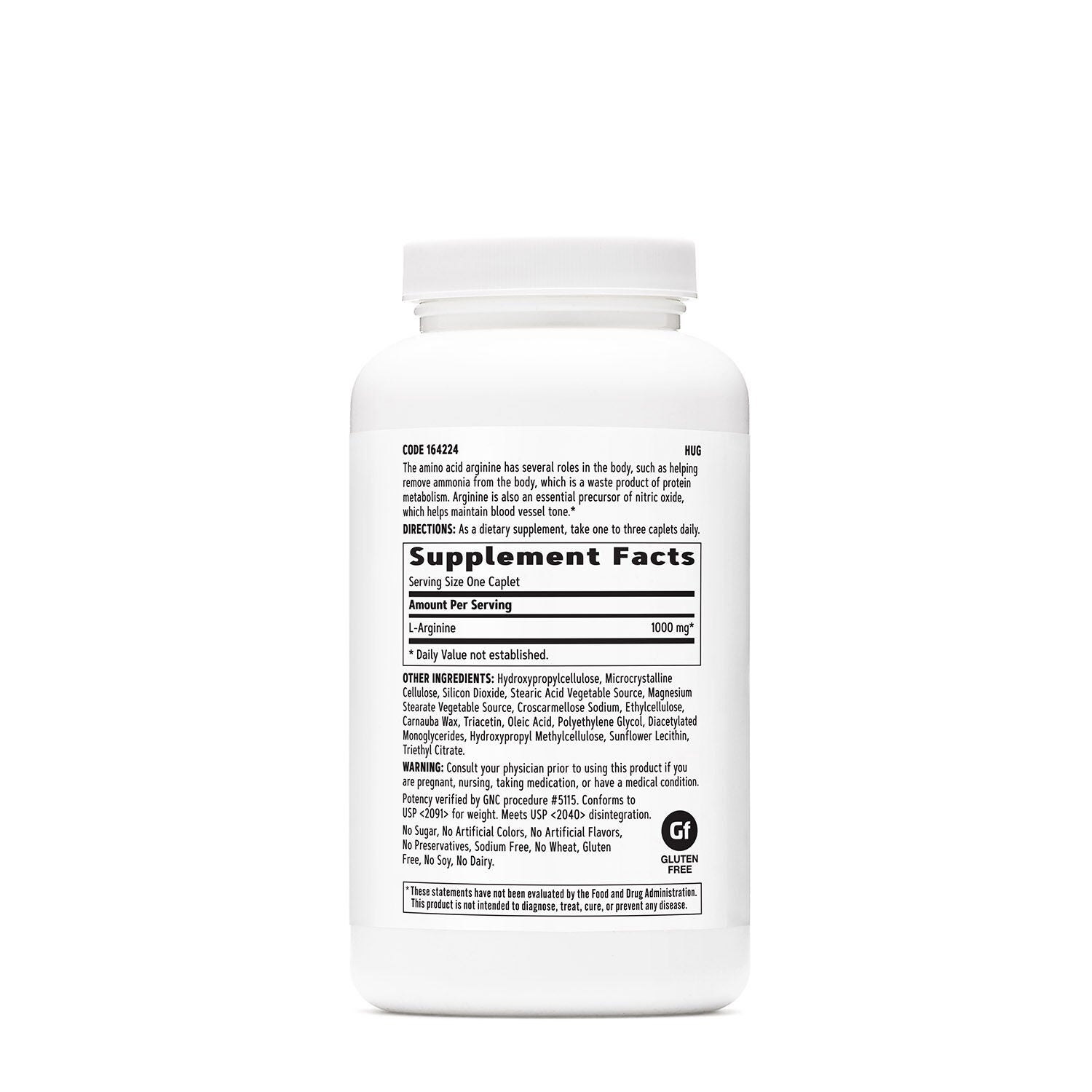 GNC - L-Arginine 1000mg - 180 Caplets (180 Servings) | GNC