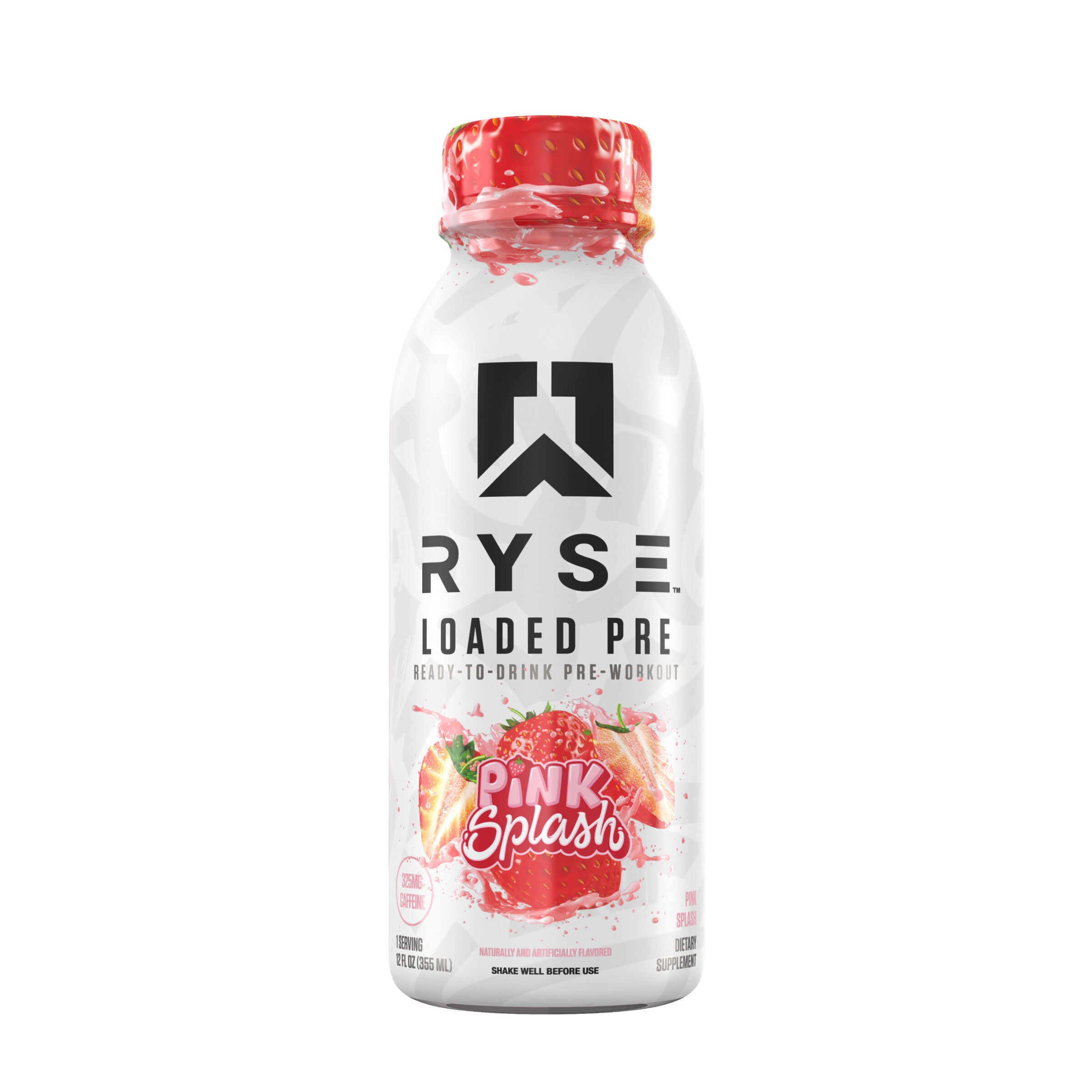 RYSE - Loaded Pre-Workout RTD - Pink Splash - 12 fl oz (12 Bottles) | GNC