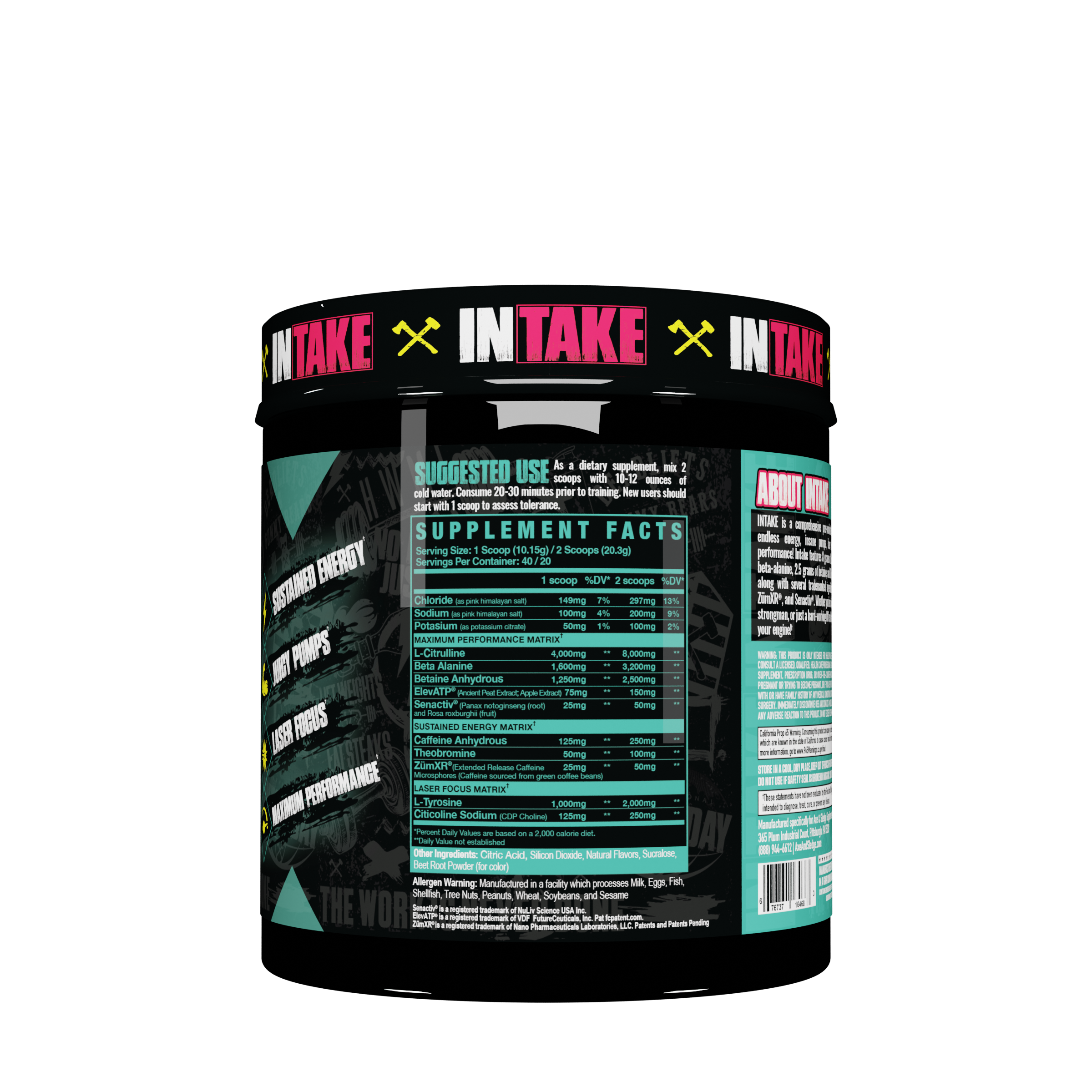 Axe & Sledge Supplements™ - Intake All-In-One Pre-Workout | GNC