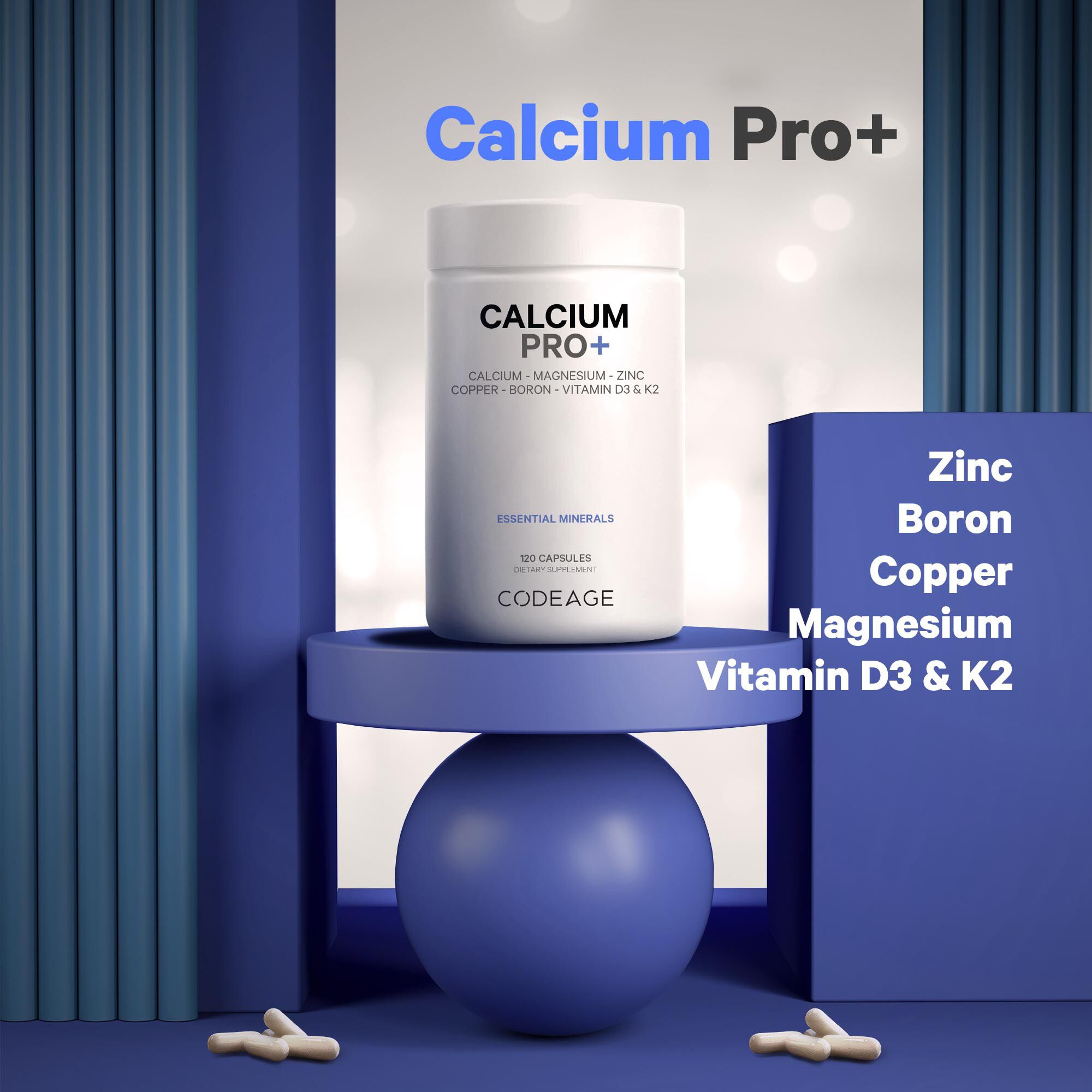 Codeage - Calcium Pro+ - 120 Capsules | GNC