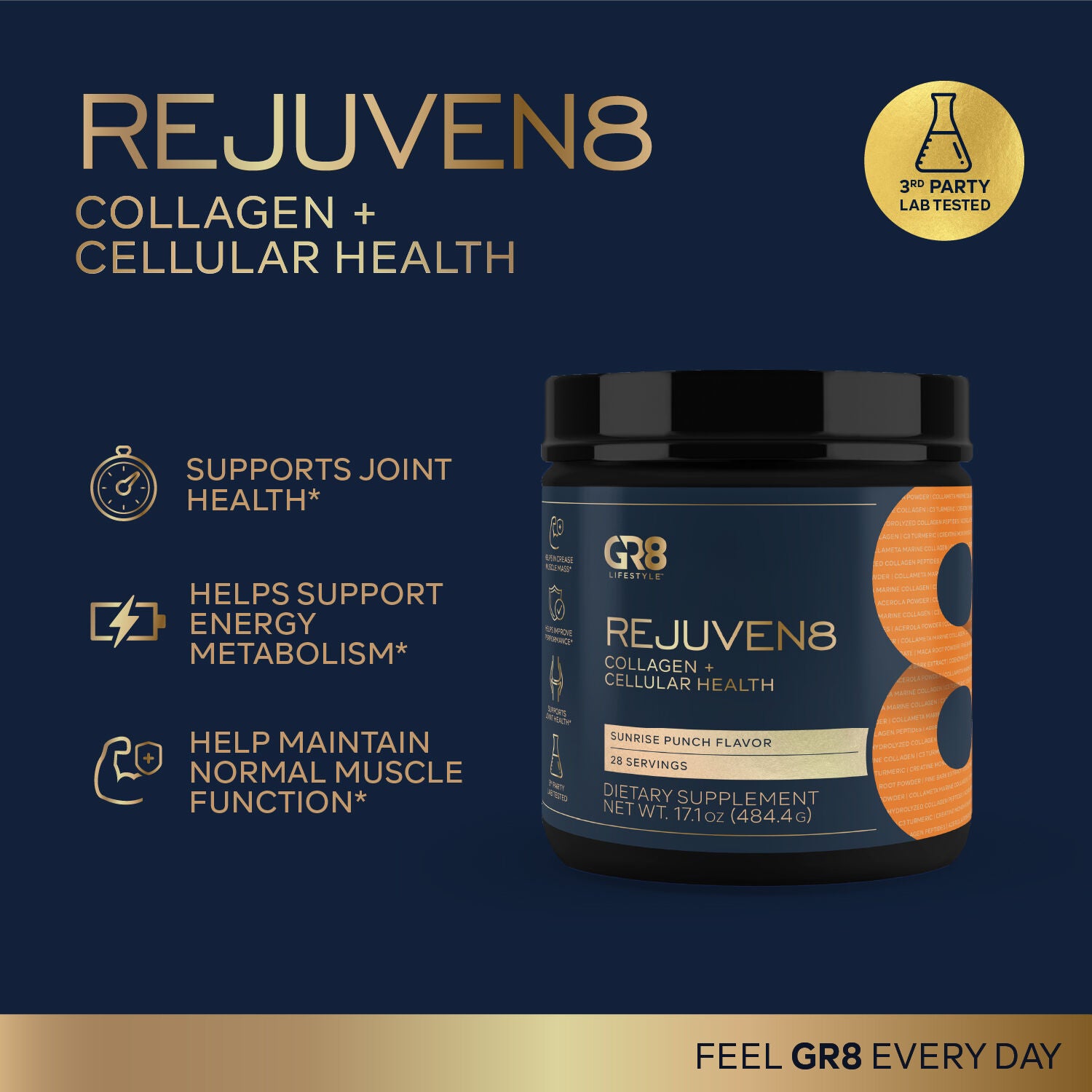 GR8 Lifestyle - Rejuven8 Collagen + Cellular Health | GNC