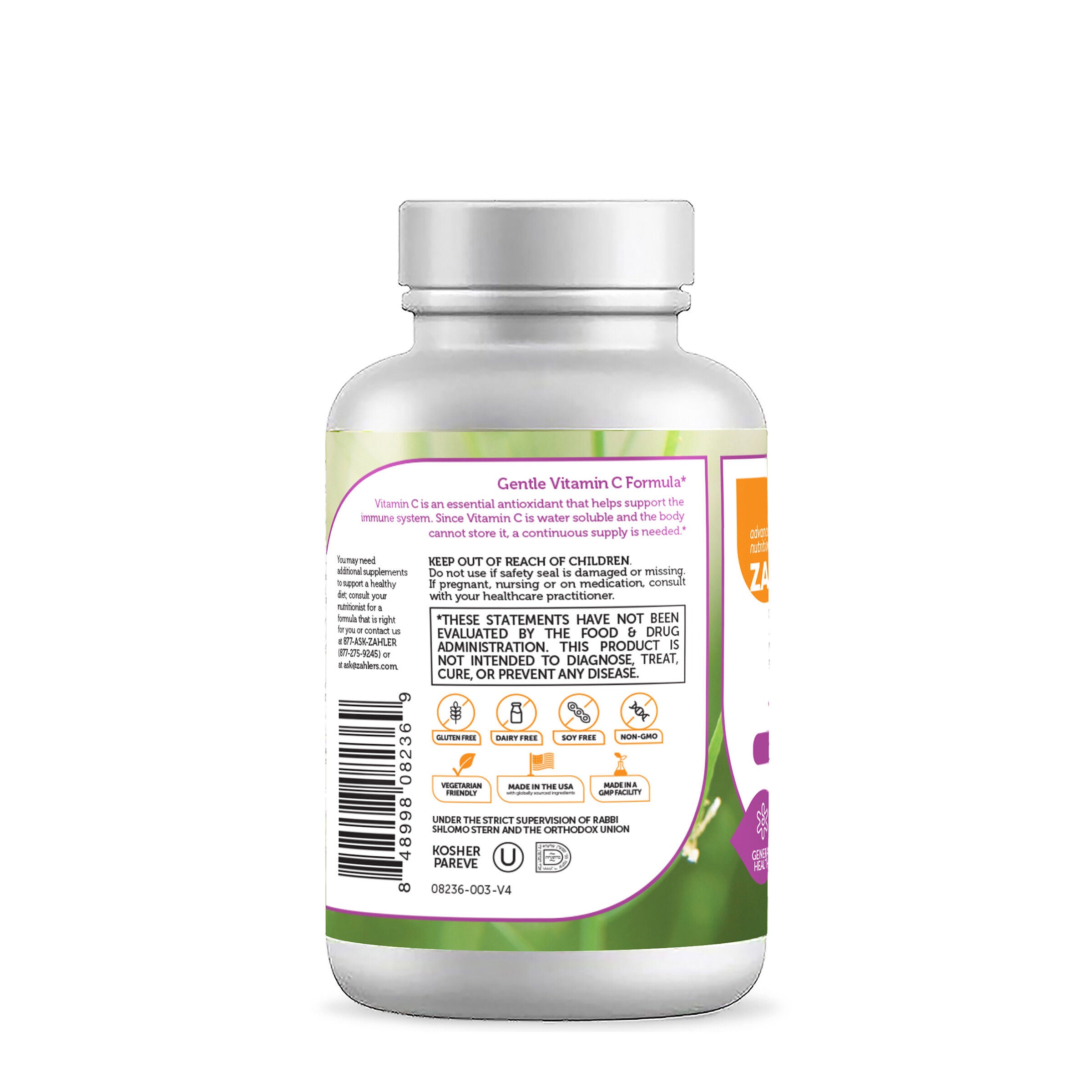 ZAHLER Pure Way-C Vitamin C & Bioflavonoids 500mg Capsules | GNC