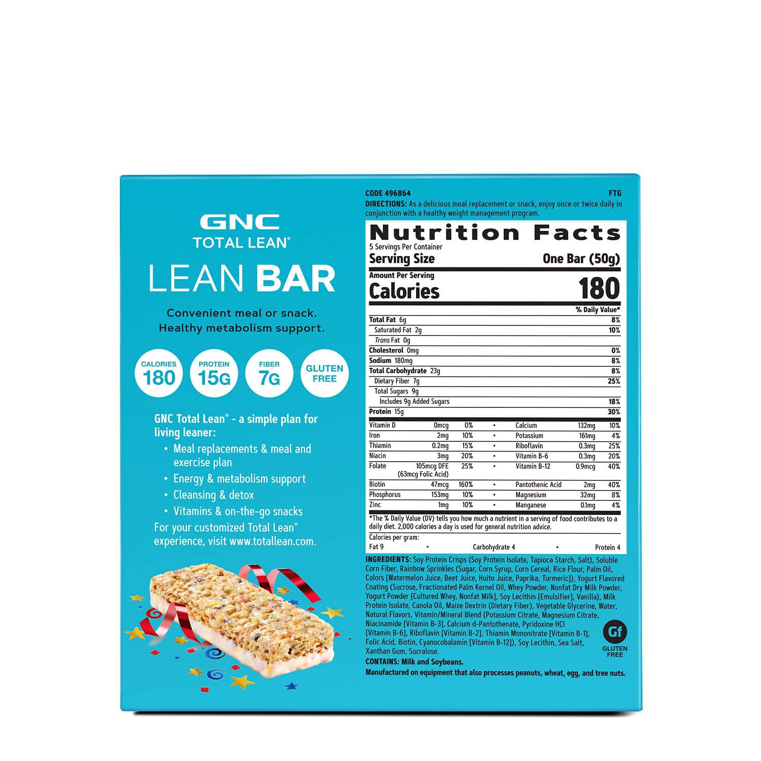 GNC Total Lean® Lean Bar - Birthday Cake Flavor - Protein Bars | GNC