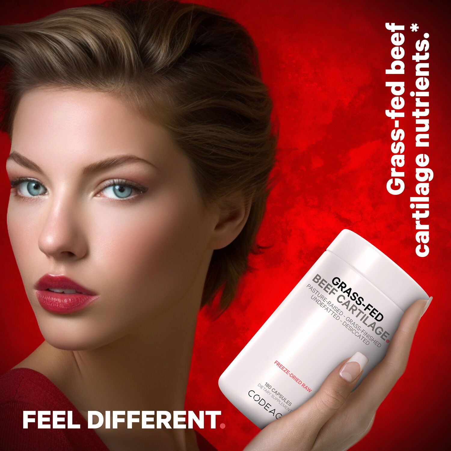 Codeage - Grass-Fed Beef Cartilage - 180 Capsules | GNC