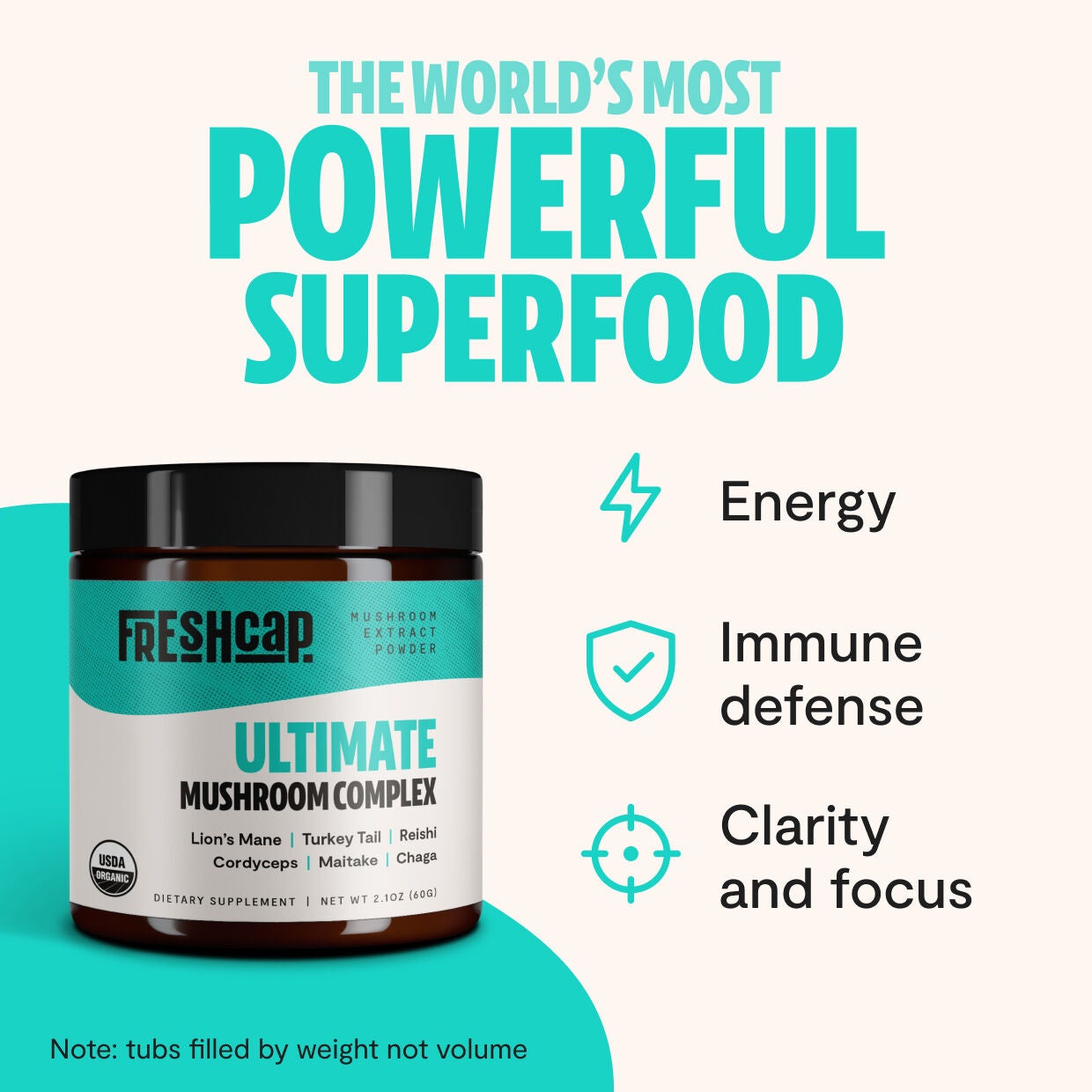 FreshCap - Ultimate Mushroom Complex - 60g | GNC