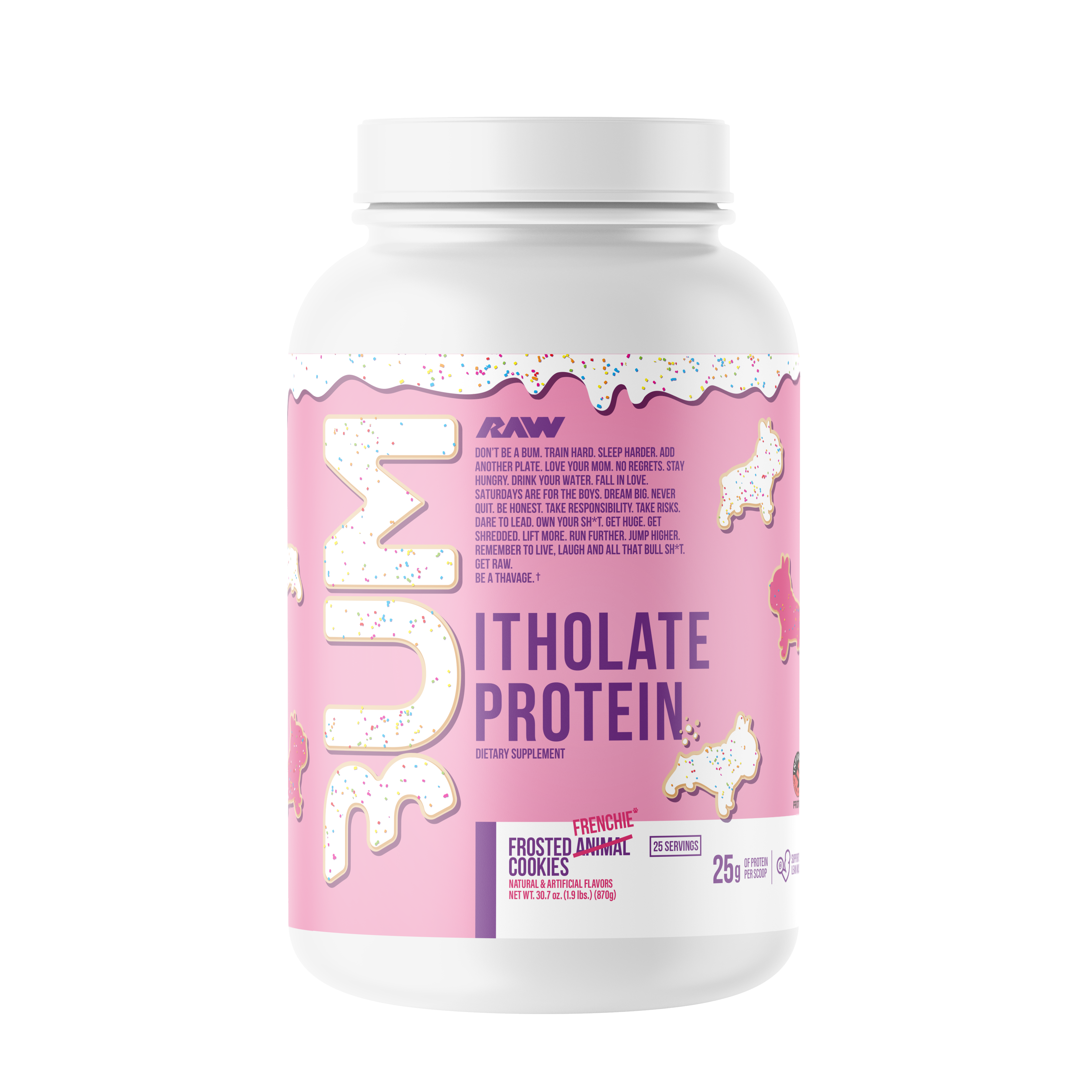 Raw Nutrition - Itholate Protein - Frosted Frenchie (25 Servings) | GNC