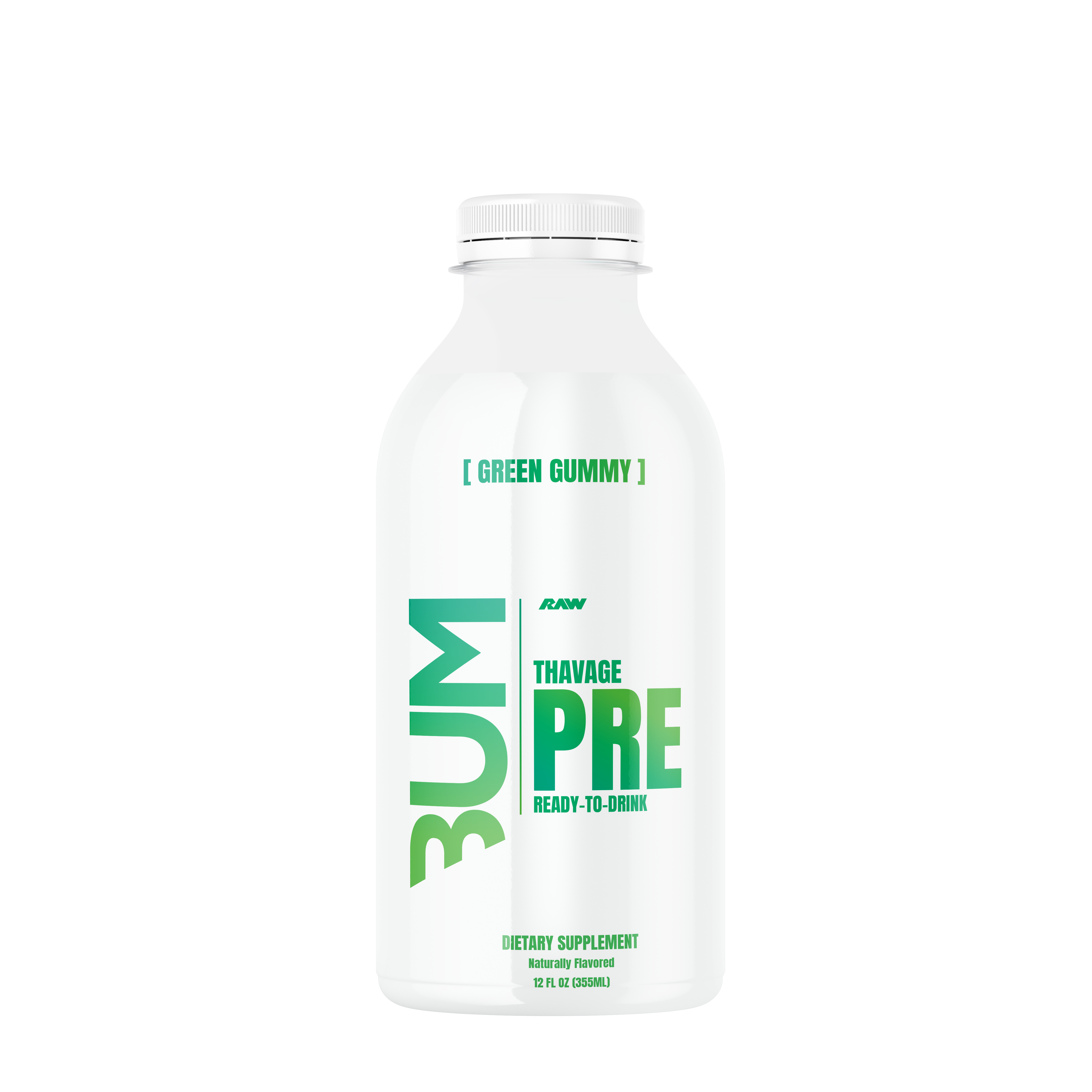 Raw Nutrition - Thavage Preworkout RTD - Green Gummy - 12 oz. (12 ...