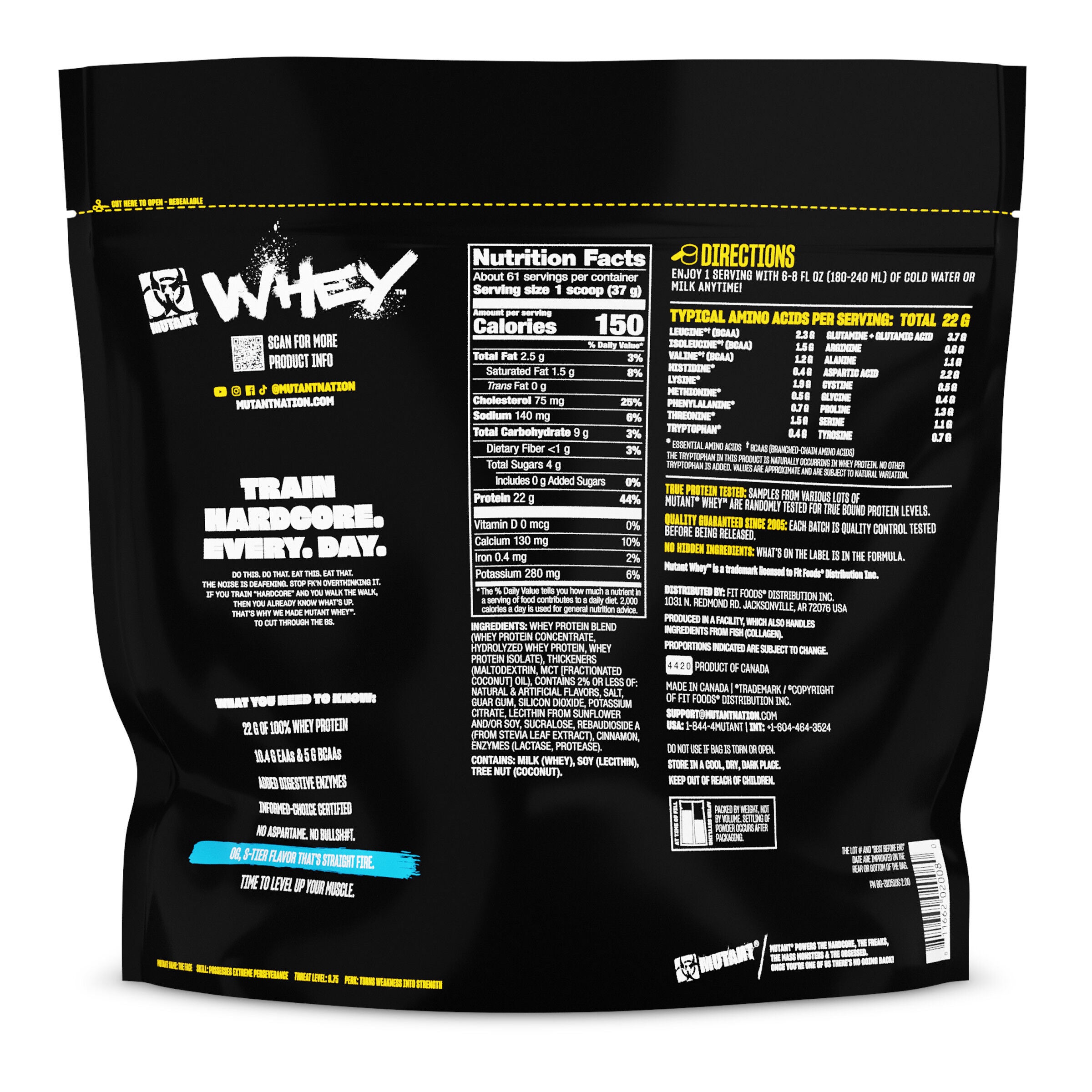 Mutant Whey Protein 5lbs Triple Chocolate