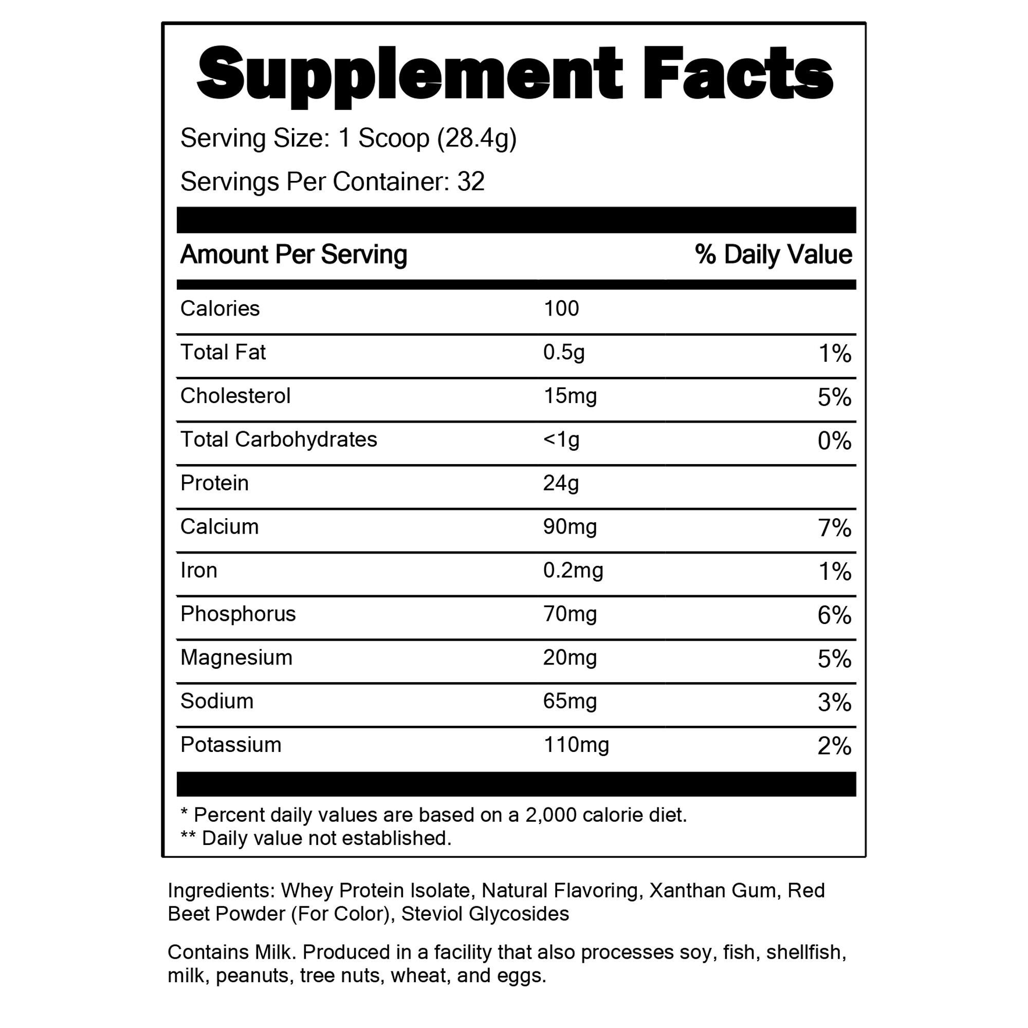 Portions Master - Protein Whey Isolate - Strawberries & Cream - 2lb | GNC