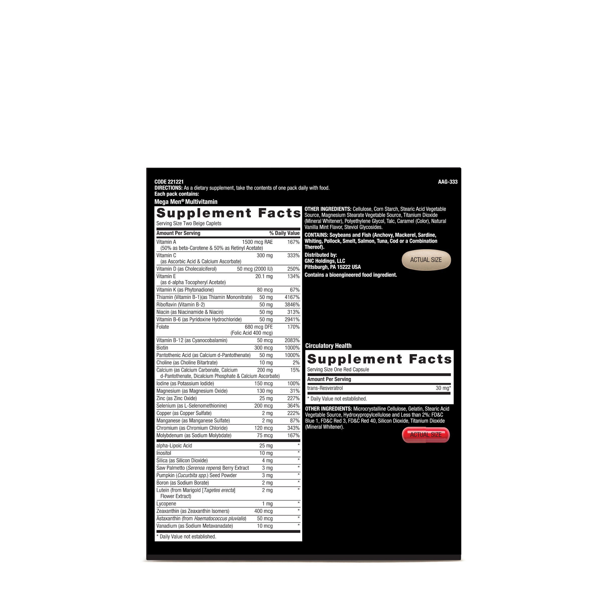 GNC Mega Men® - Healthy Testosterone Vitapak® Program | GNC