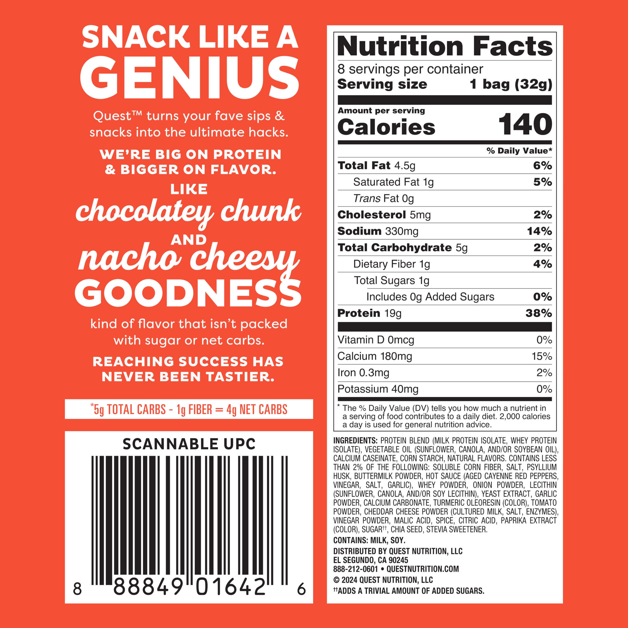 Quest® - Tortilla Style Protein Chips - Buffalo Ranch (8 Bags) | GNC