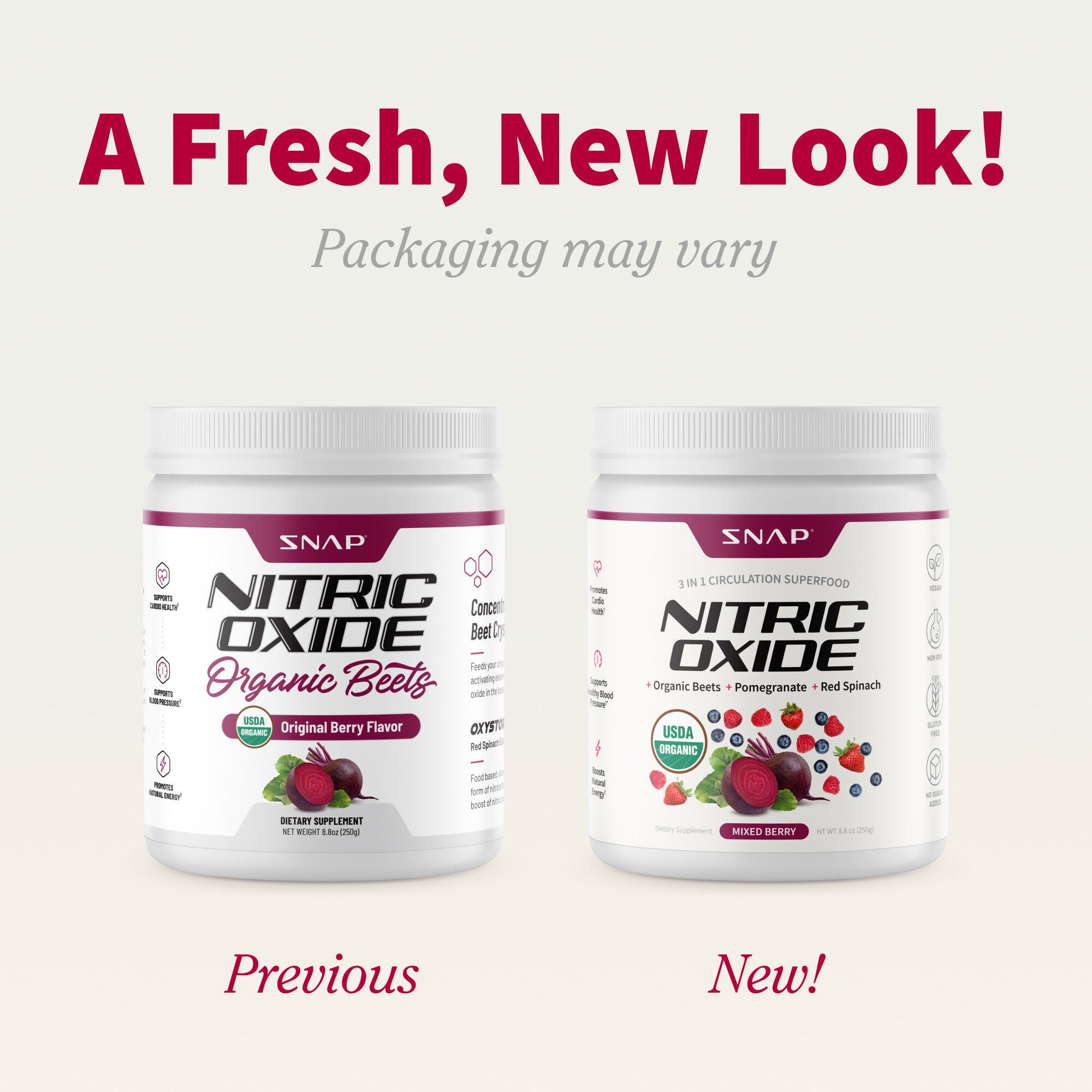 Snap Supplements Nitric Oxide Organic Beets | GNC