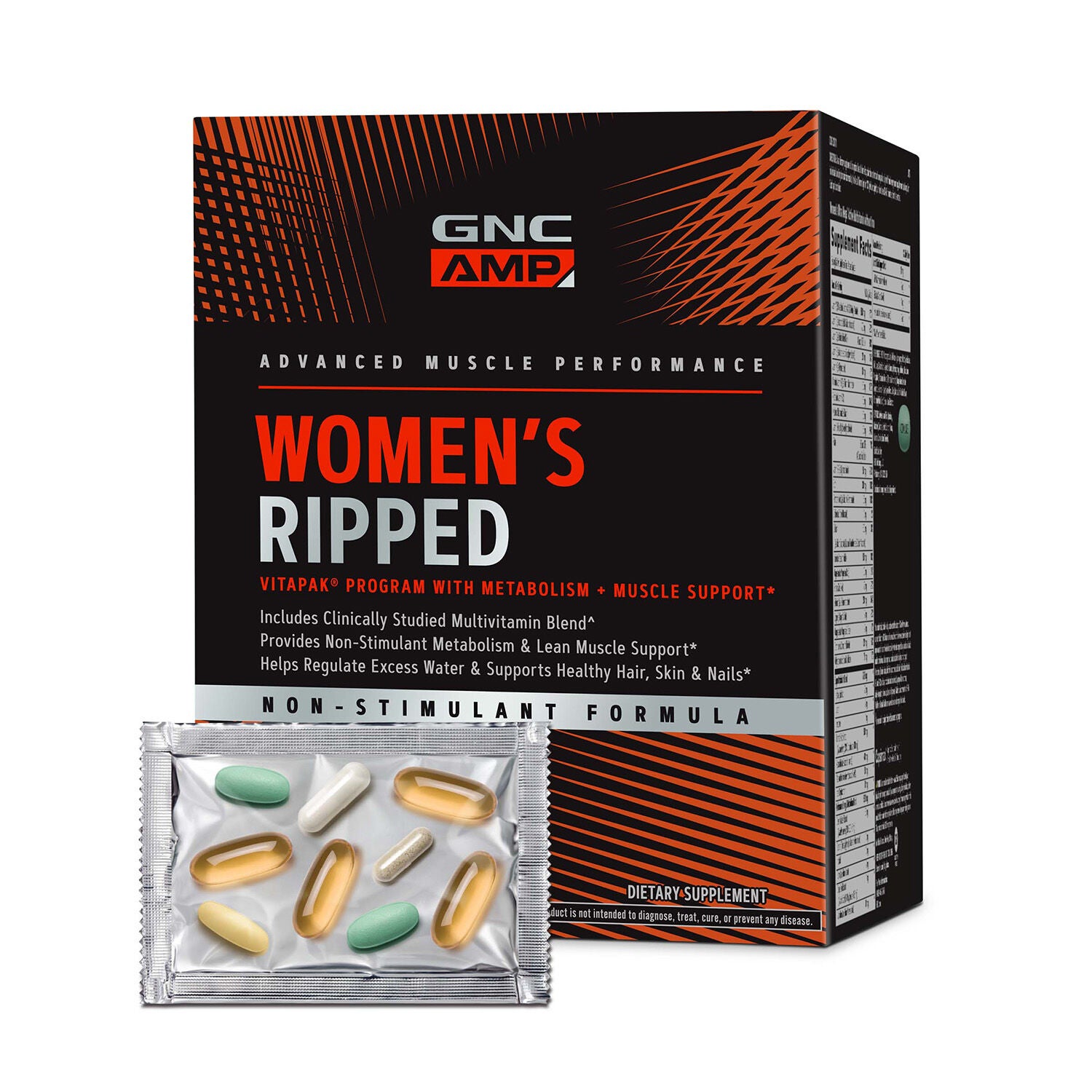 GNC AMP Women's Ripped VitaPak® Program With Metabolism + Muscle ...