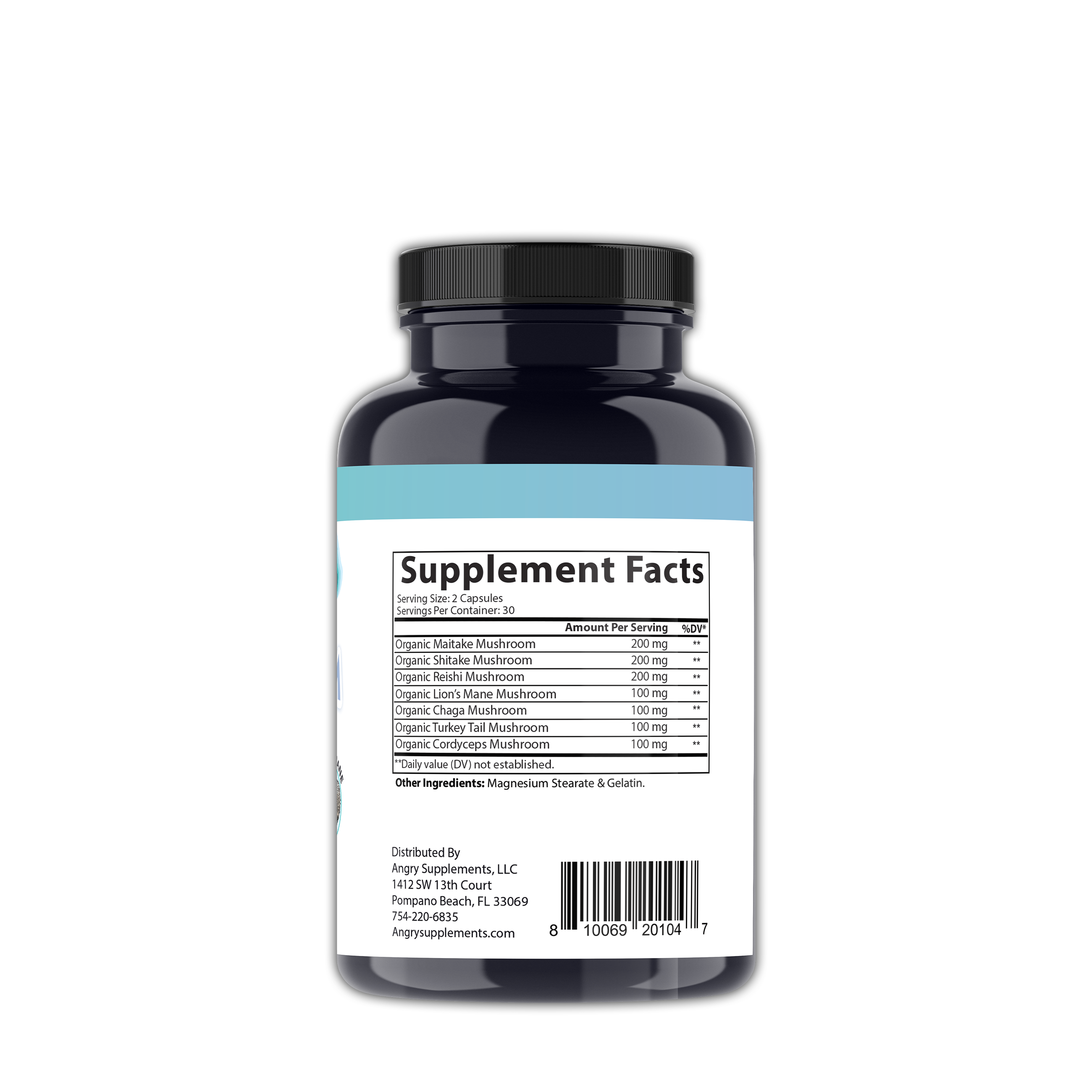 Angry Supplements™ - Mindful Mushroom - 60 Capsules (30 Servings) | GNC