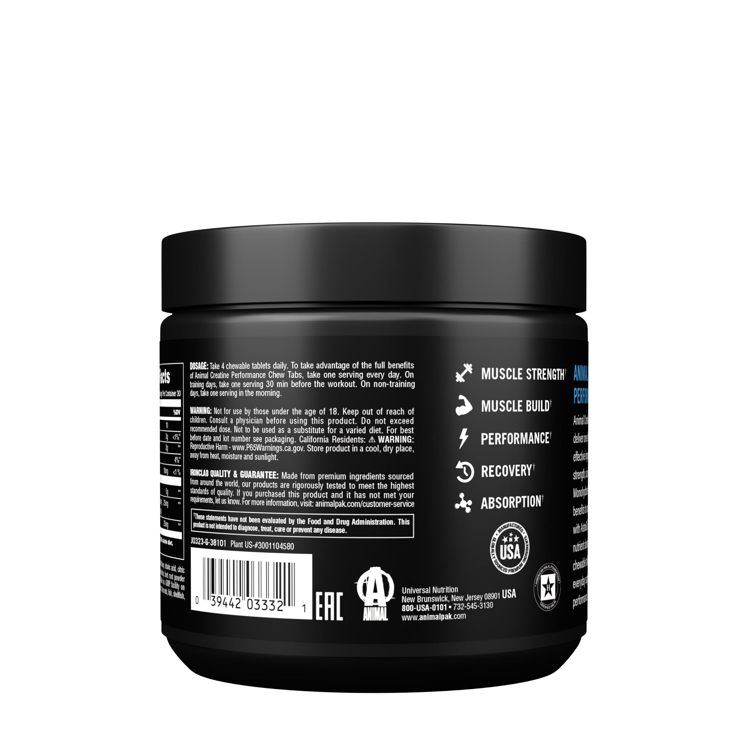 Universal Nutrition - Animal Creatine Performance - Grape - 120 ...