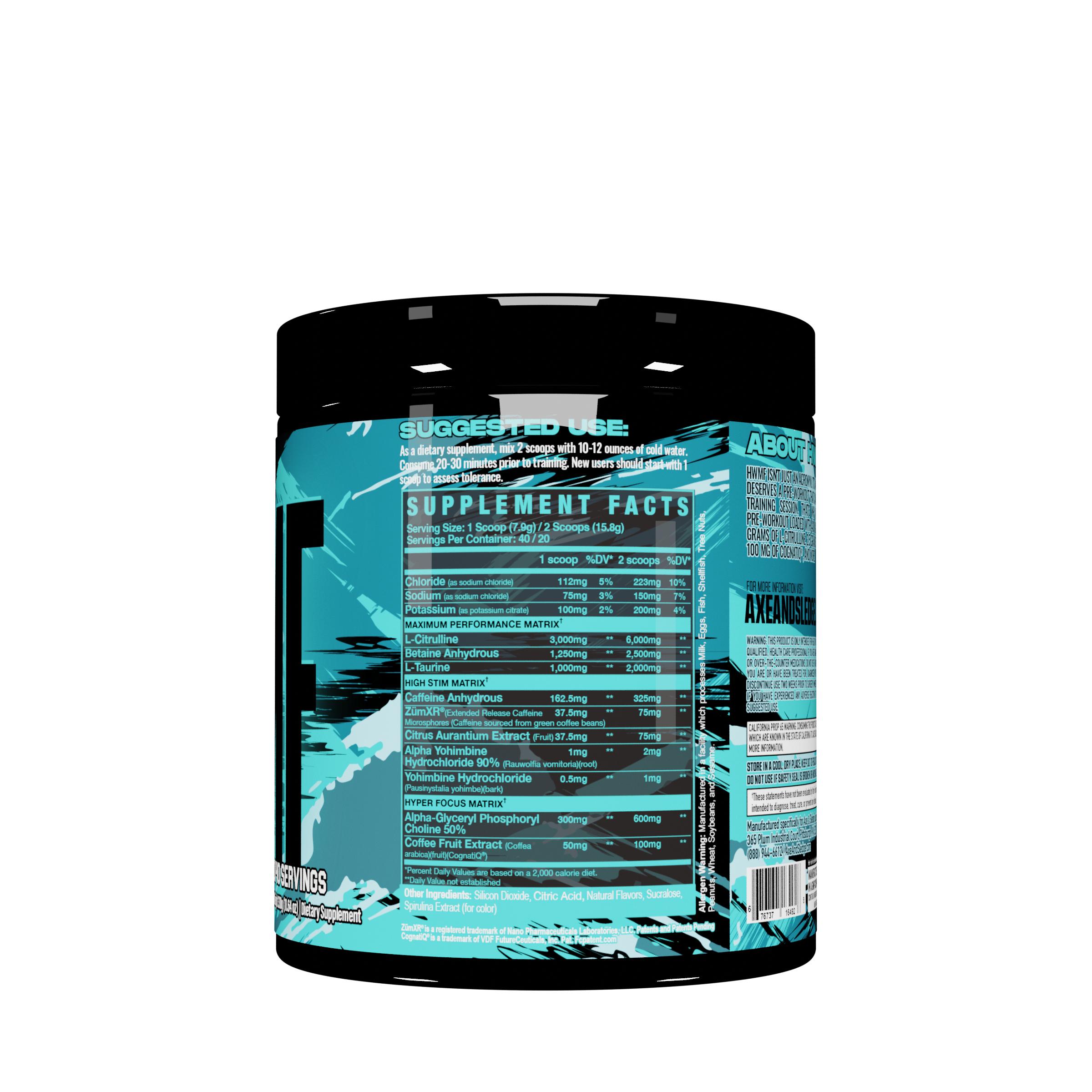 Axe & Sledge Supplements™ - HWMF High Stim Pre-Workout - Blue Colada ...