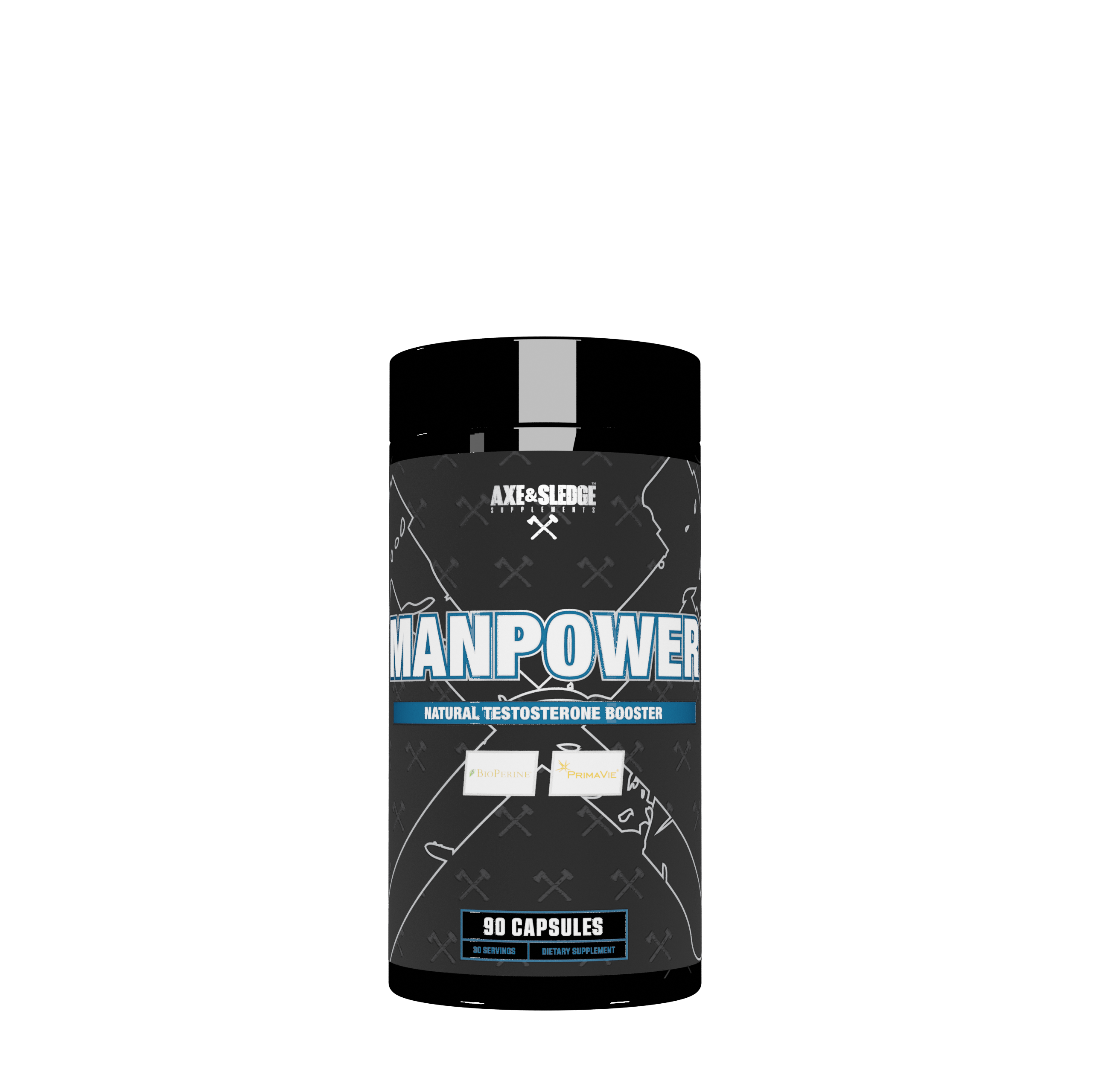 Axe & Sledge Manpower Natural Testosterone Booster - 90 Capsules (30 ...