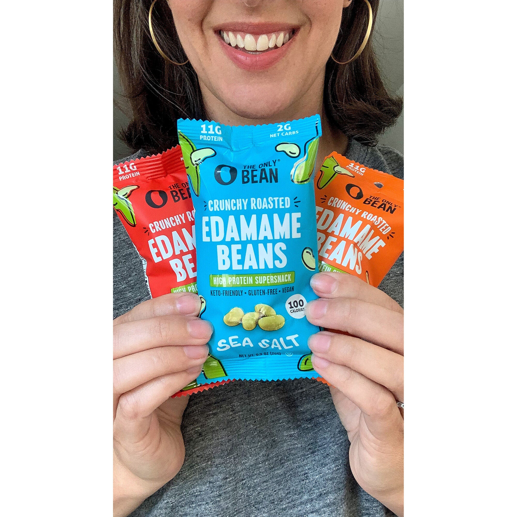 The Only Bean - Crunchy Roasted Edamame Beans - Variety Pack - 24 Bags ...