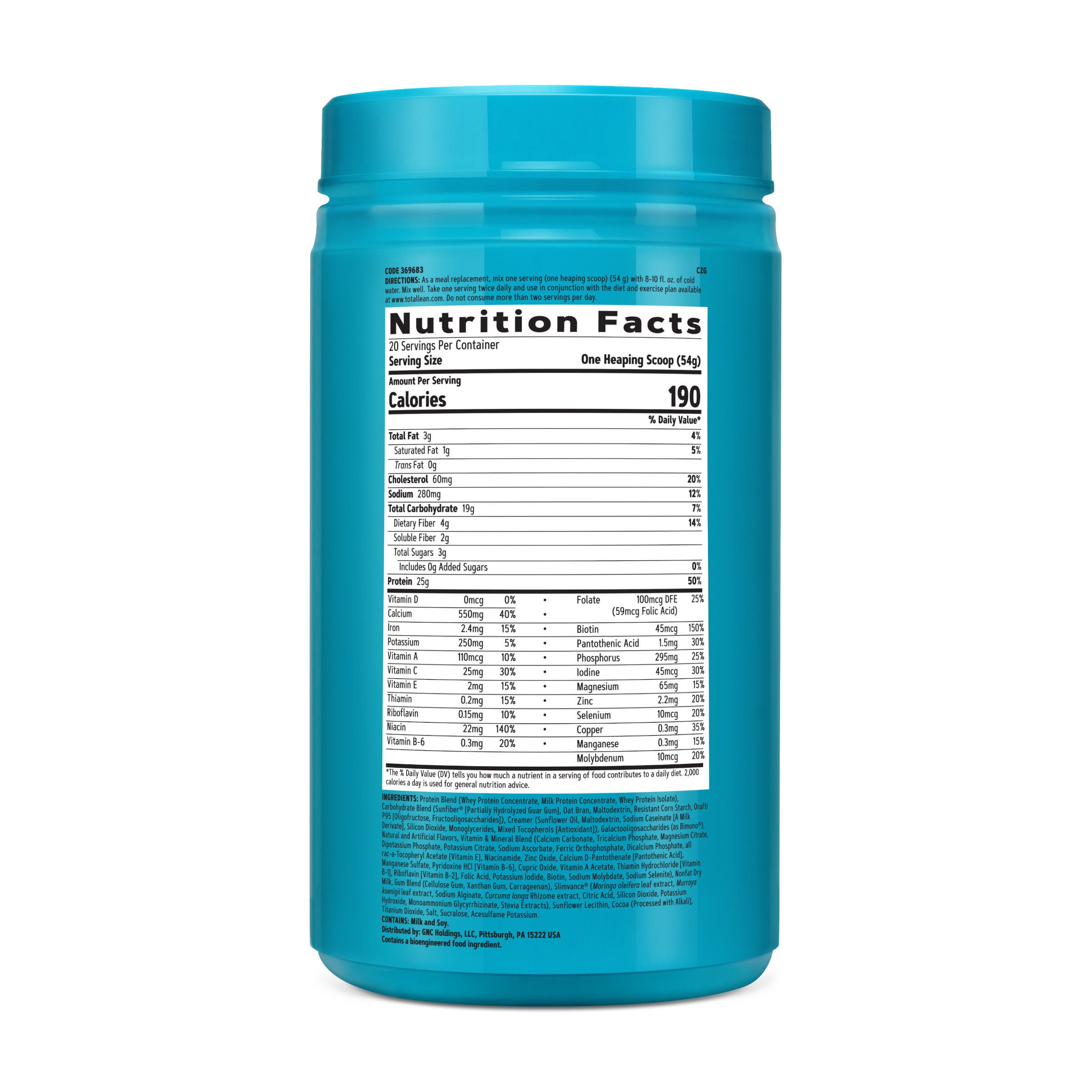 GNC Total Lean Lean Shake + Slimvance® Non Stim - Vanilla Caramel | GNC