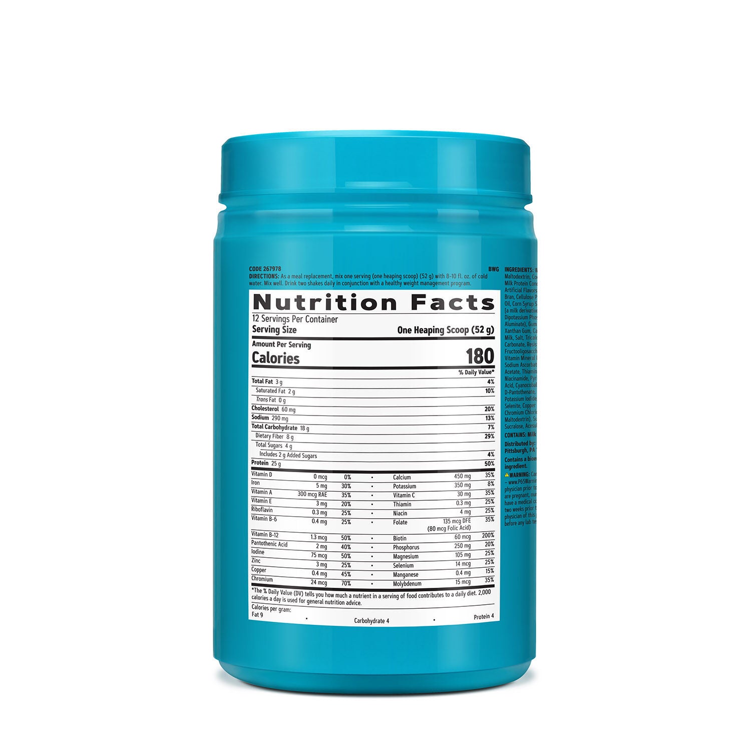 GNC Total Lean® - Lean Shake™ 25 - Rich Chocolate - 12 Servings | GNC