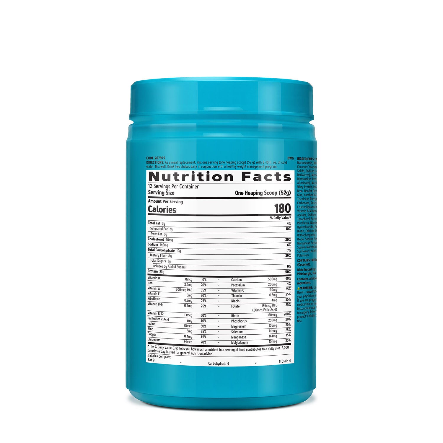 GNC Total Lean Lean Shake 25 - French Vanilla (12 Servings) | GNC