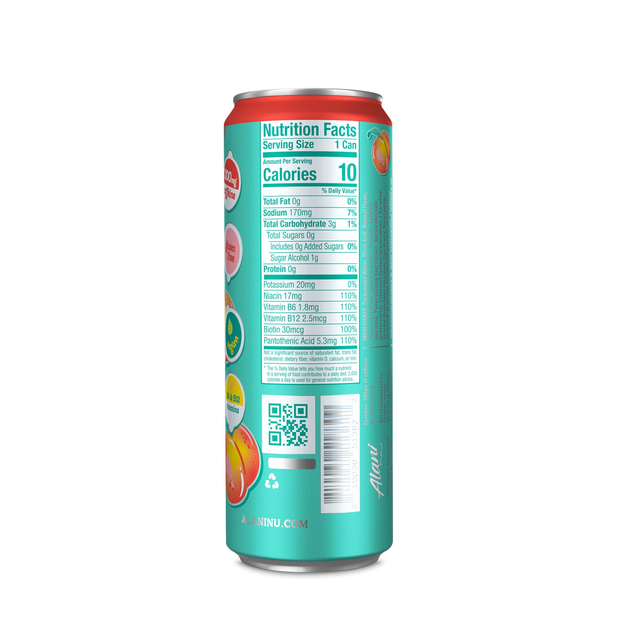 Alani Nu Energy Drink - Peach - 12 Pack | GNC