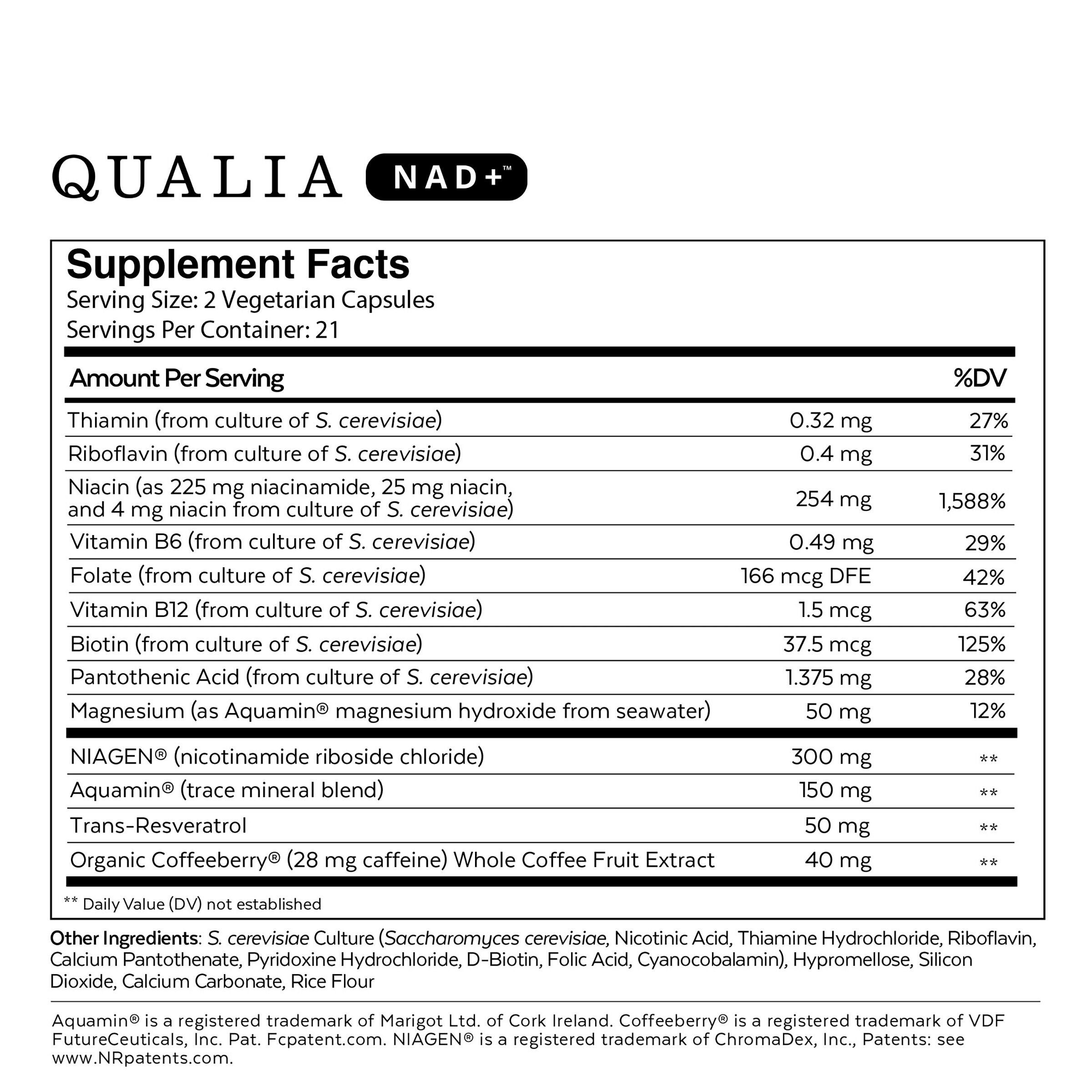 Qualia Life Sciences - Qualia NAD+ - 42 Capsules (21 Servings) | GNC