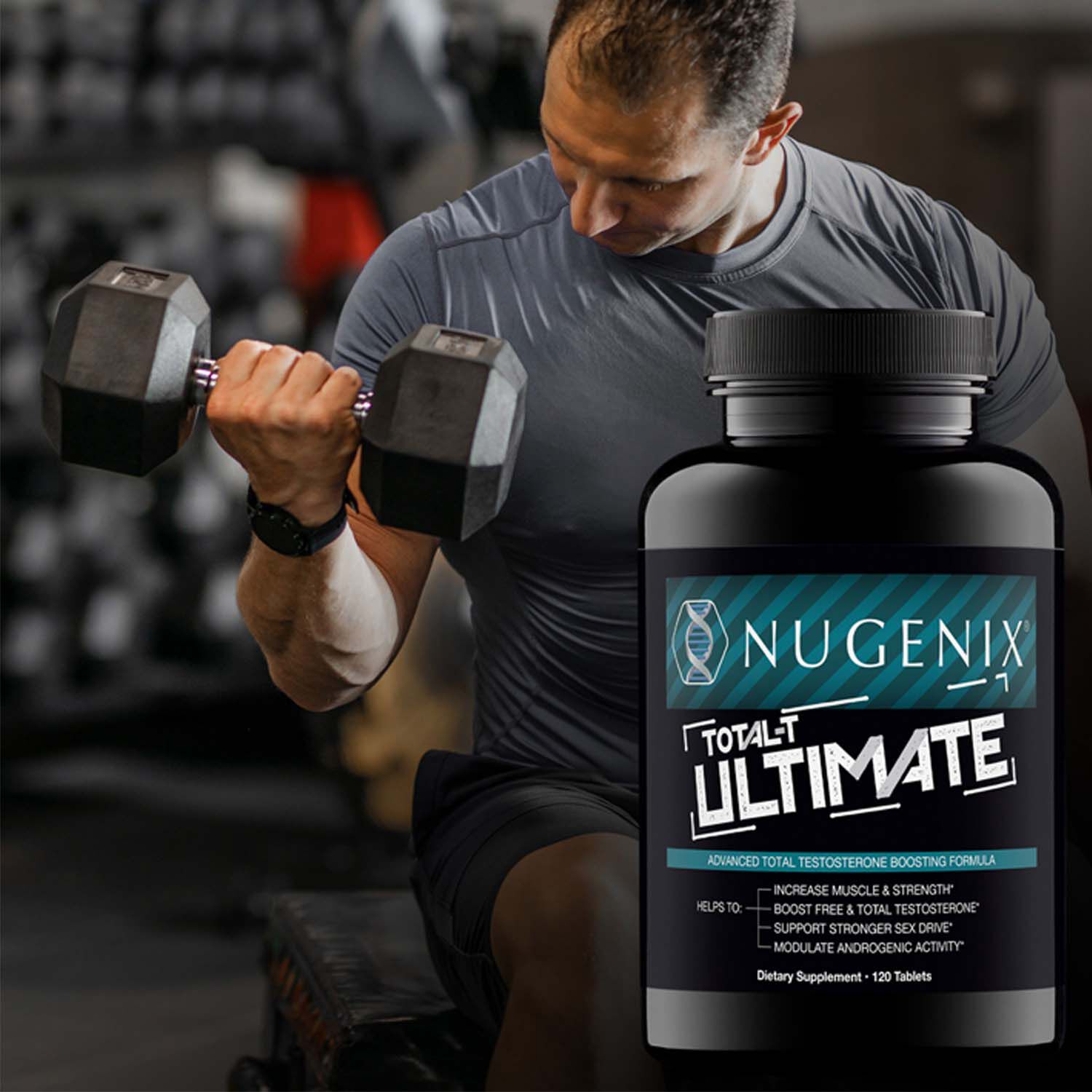 452409 Nugenix® Helps to: increase muscle & strength*, boost free ...