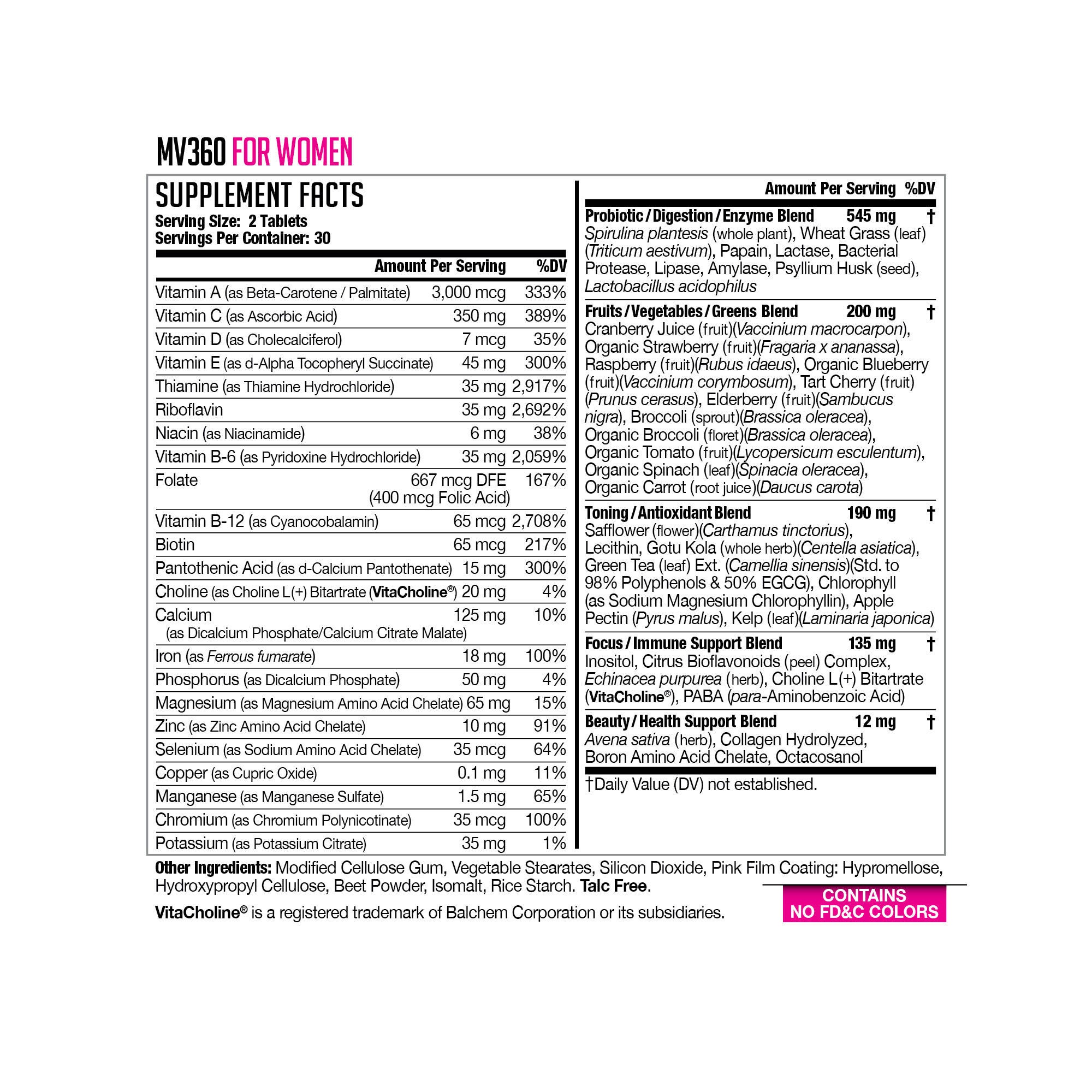 NDS Nutrition™ - MV360 For Women Multivitamin - 60 Tablets (30 Servings) | GNC