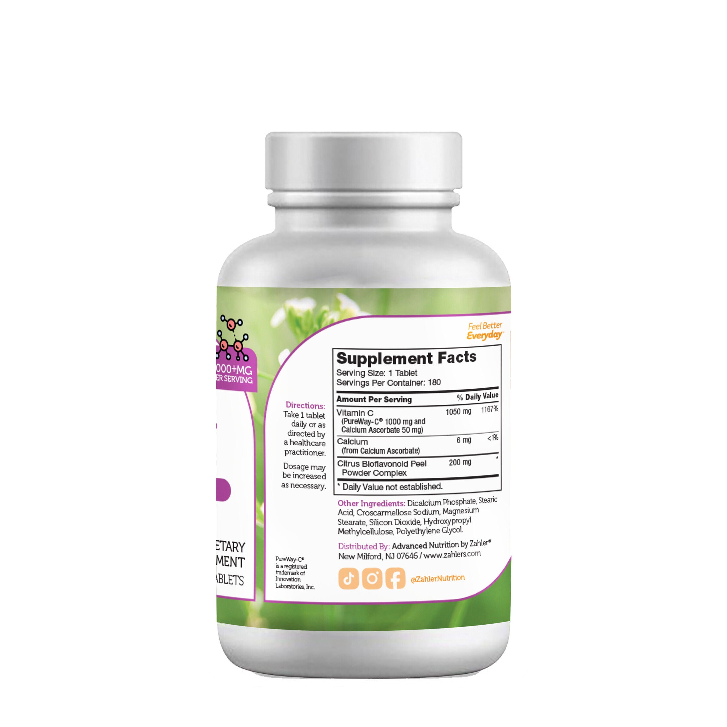 ZAHLER Pure Way-C Vitamin C & Bioflavonoids 1000+ mg | GNC