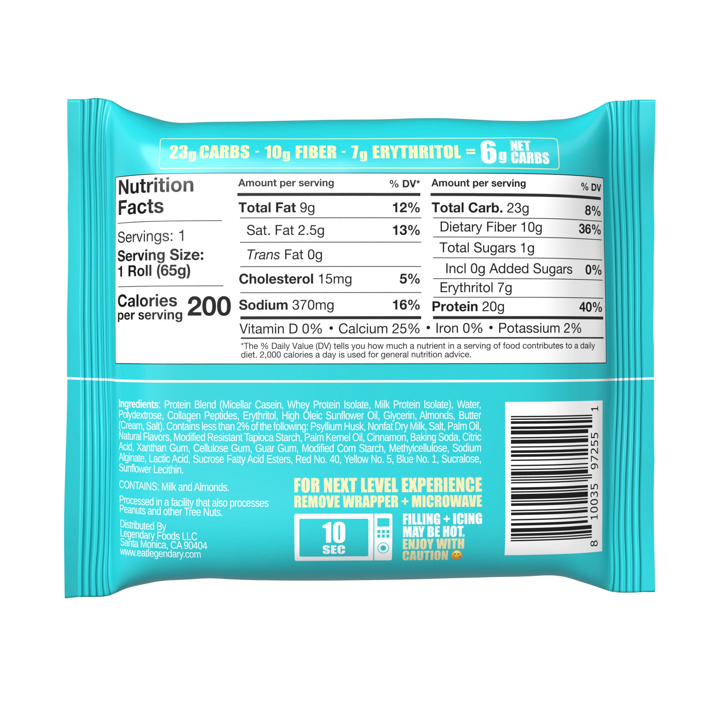 Legendary Foods™ - Protein Sweet Roll - Caramel Sticky Bun (8 Rolls) | GNC