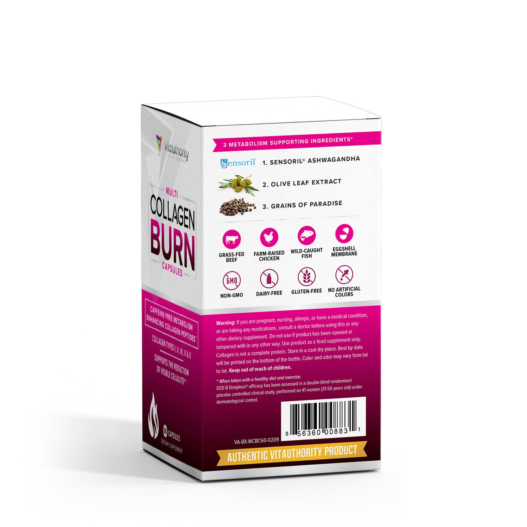 Vitauthority - Multi Collagen Burn - 60 Capsules (20 Servings) | GNC
