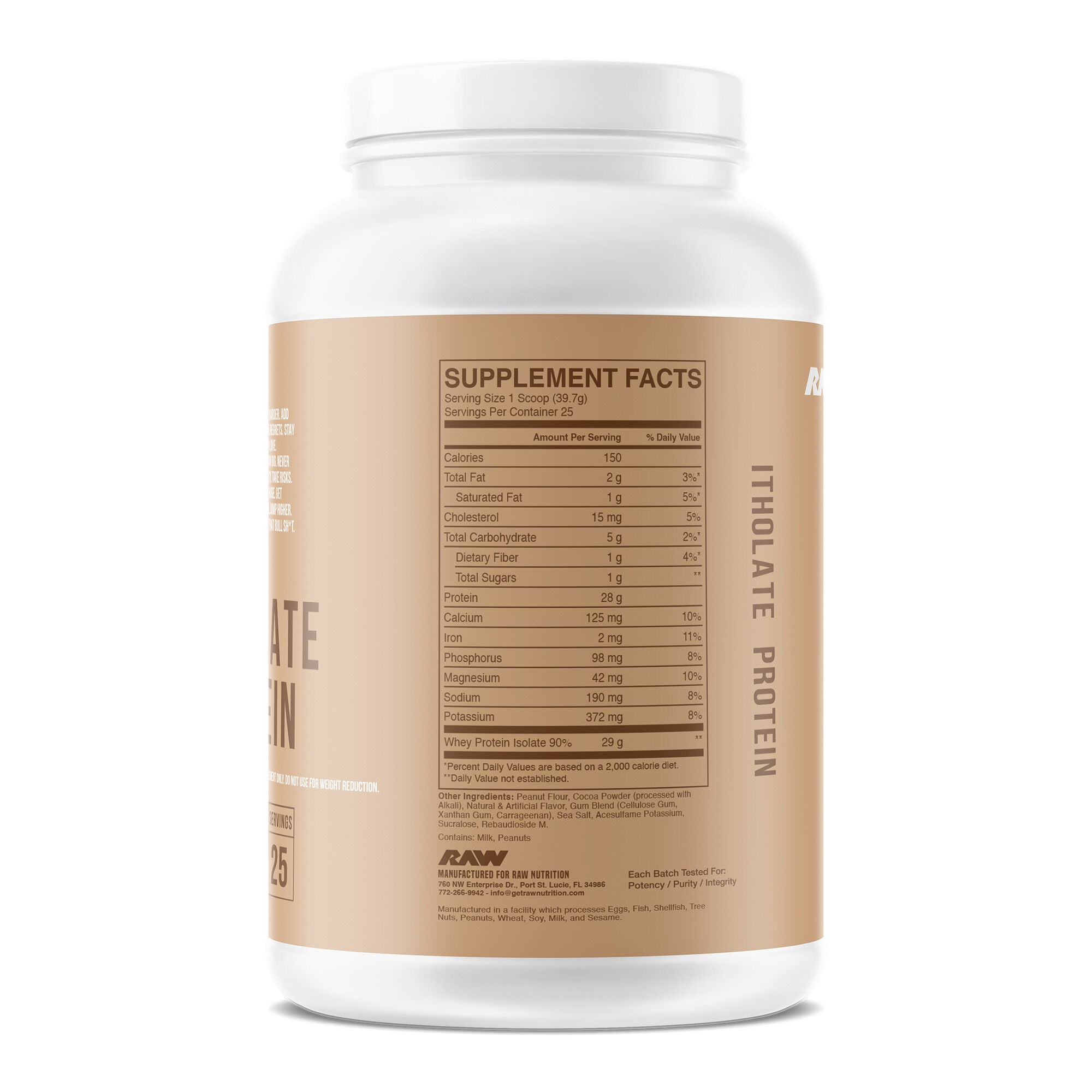 Raw Nutrition - Itholate Protein - Chocolate Peanut Butter - 25 ...