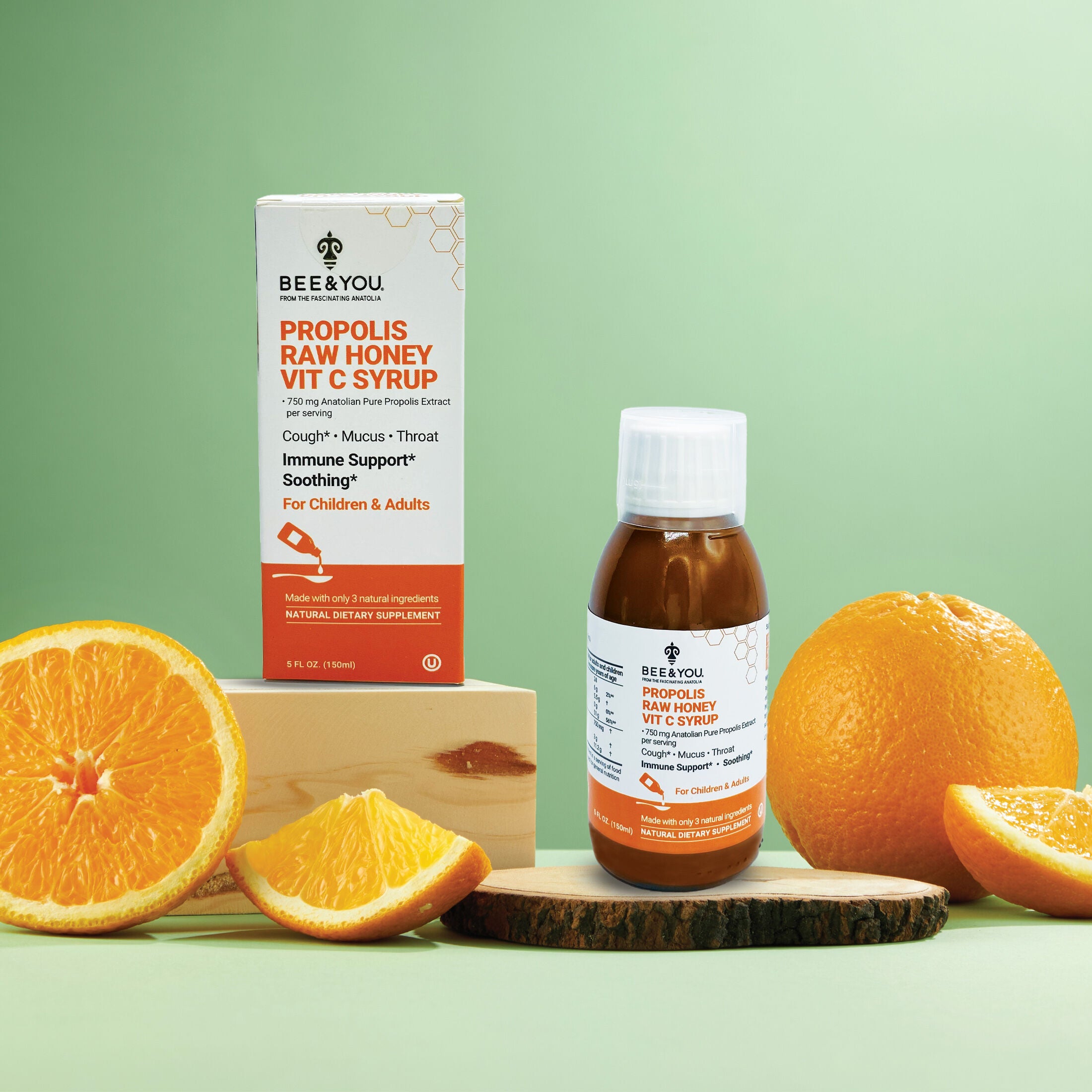 Bee & You® - Propolis Raw Honey Vit C Syrup - 150ml | GNC