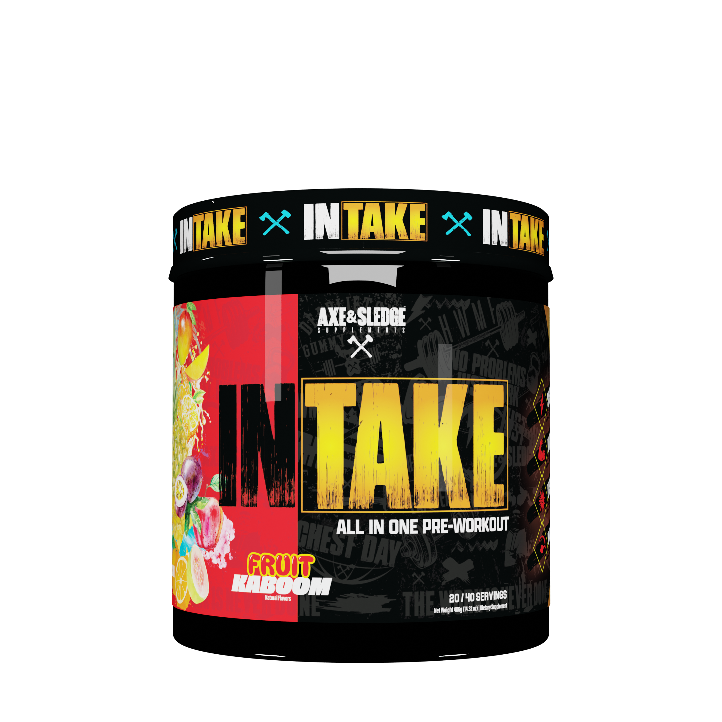 Axe & Sledge Supplements™ - Intake All-In-One Pre-Workout - Fruit Kaboom (40 Servings) | GNC