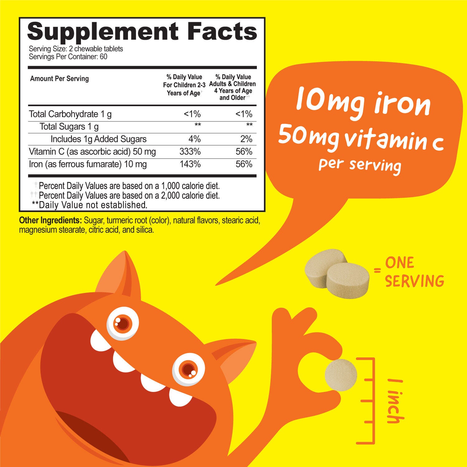 Lifeable - Kids Iron with Vitamin C 10mg - 120 Chewables | GNC