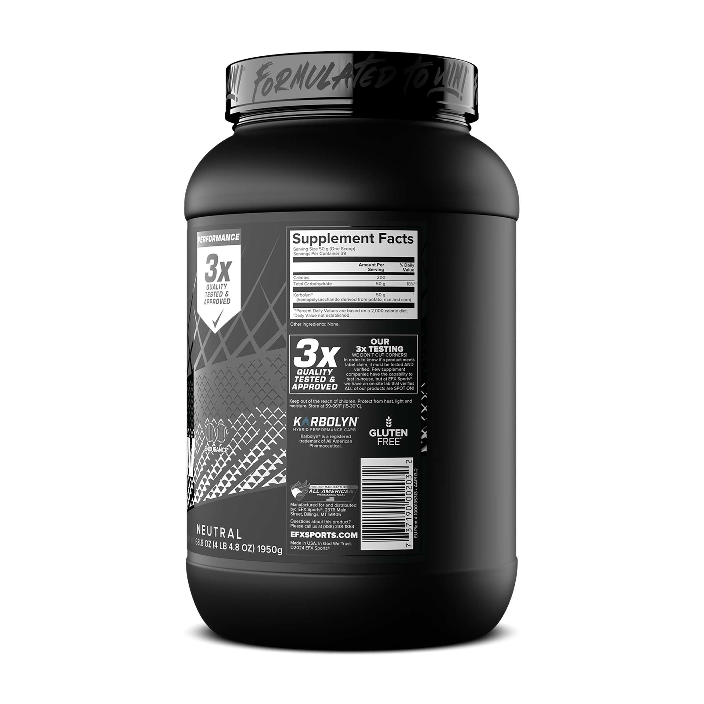 EFX Sports® - Karbolyn Fuel - Neutral (39 Servings) | GNC