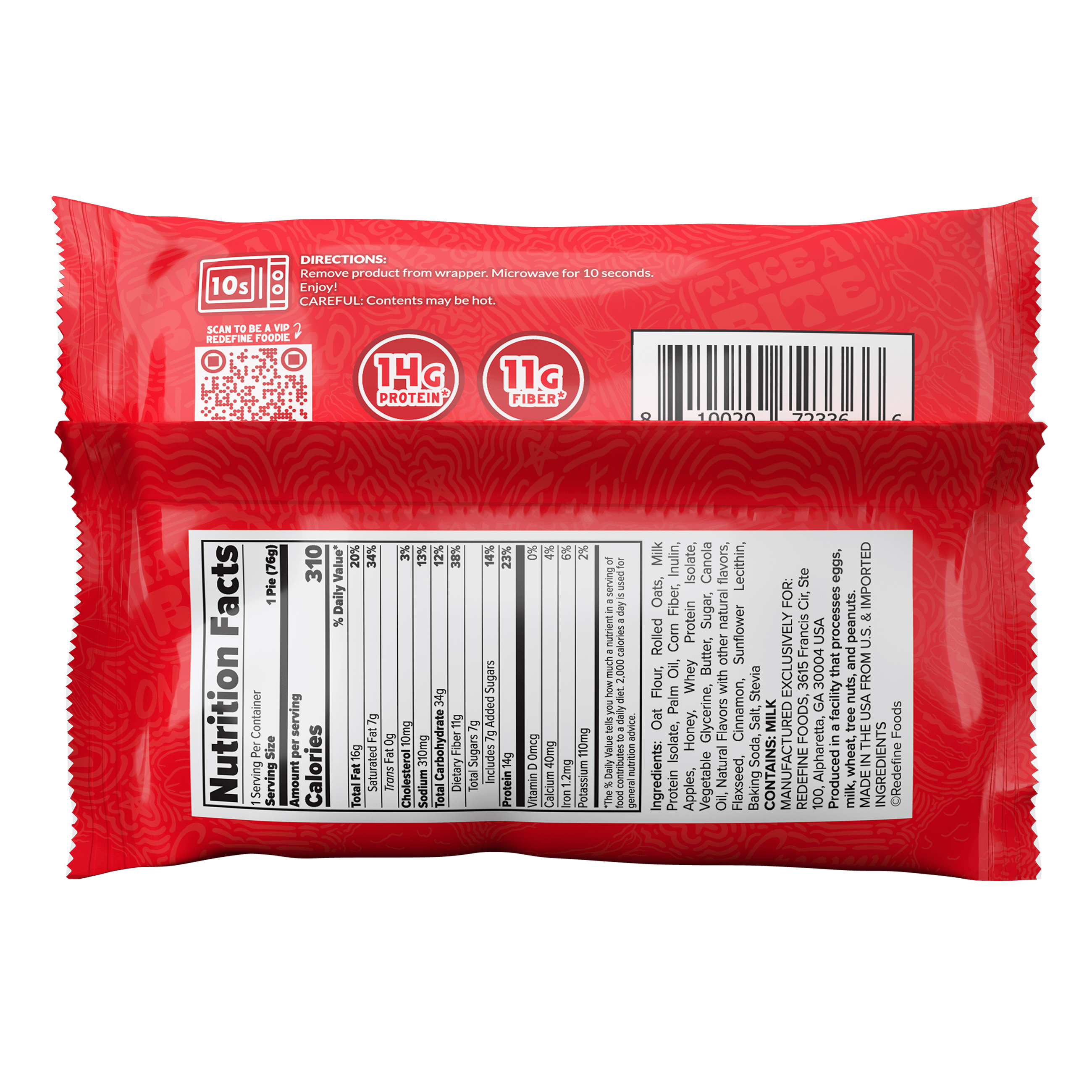 Redefine Foods - Oatmeal Protein Pie - Original (8 Pies) | GNC