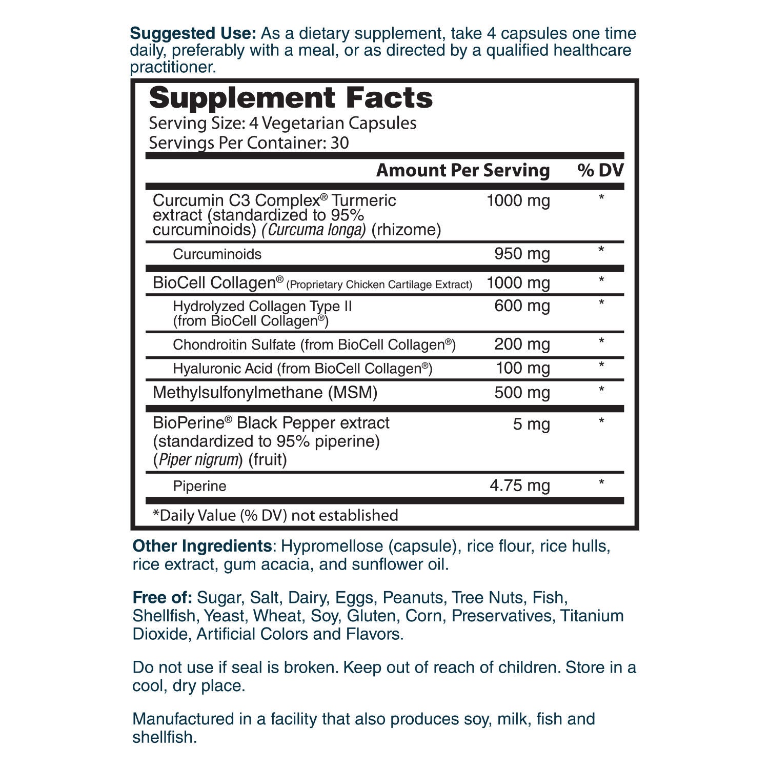 Nature's Lab® - Turmeric + Joint Complex - 120 Vegetarian Capsules (30 ...