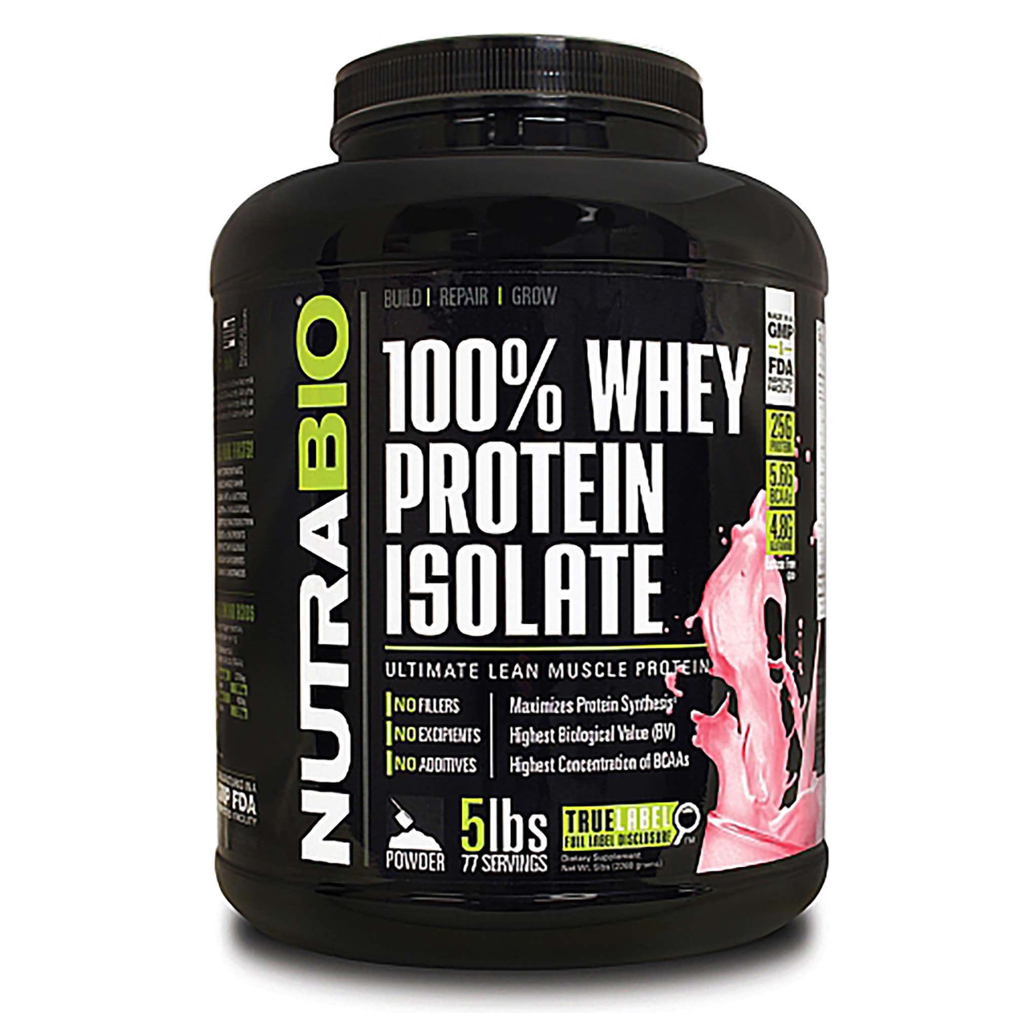 100% Whey Protein Isolate - Wild Strawberry - 5 lb. Strawberry Ice ...